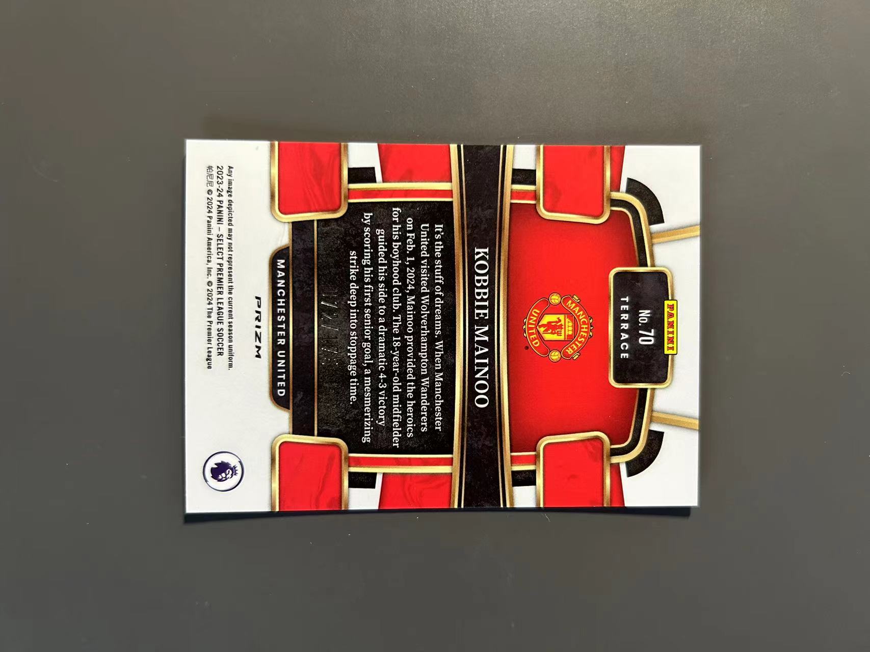 2023-24 Panini Select Kobbie Mainoo RC 【灰灰代拍】全网首张 新秀 科比 梅努 /175编 迷彩折 ...