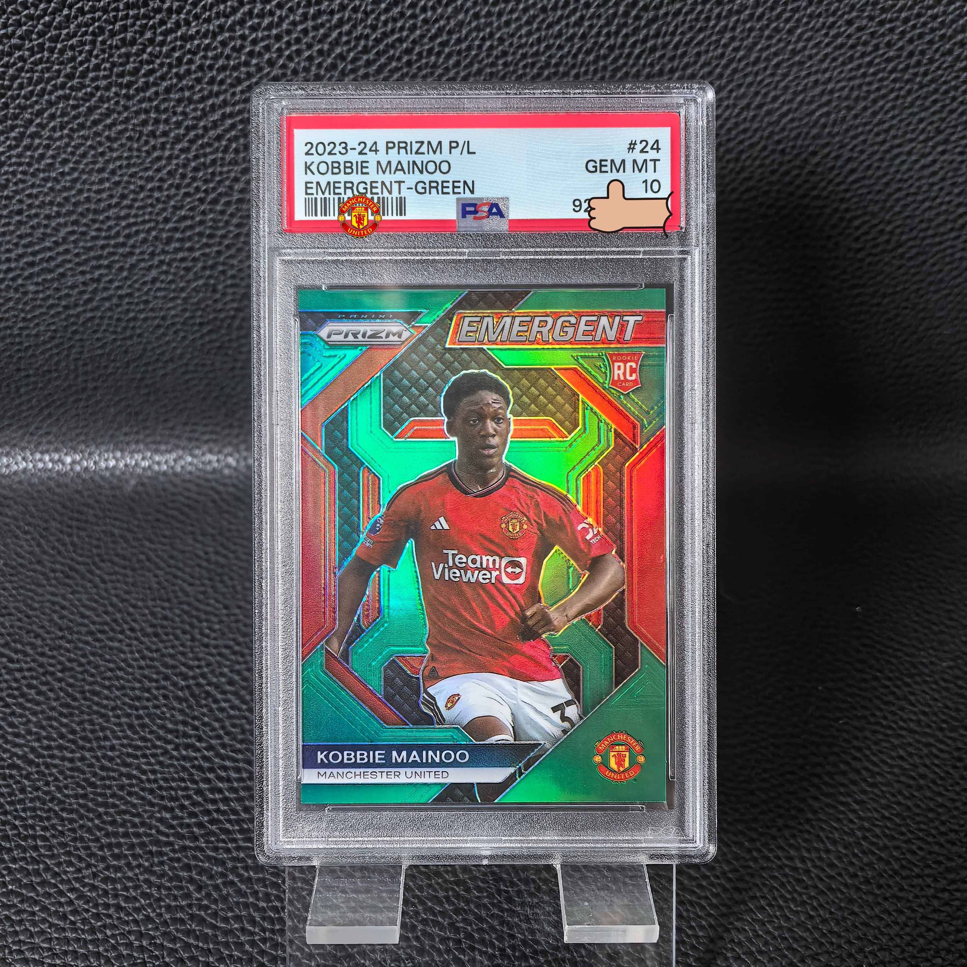 2023-24 Panini Prizm Kobbie Mainoo RC 【宙斯】科比 梅努 5/5编尾编 PSA10分 POP1 正绿折 ...