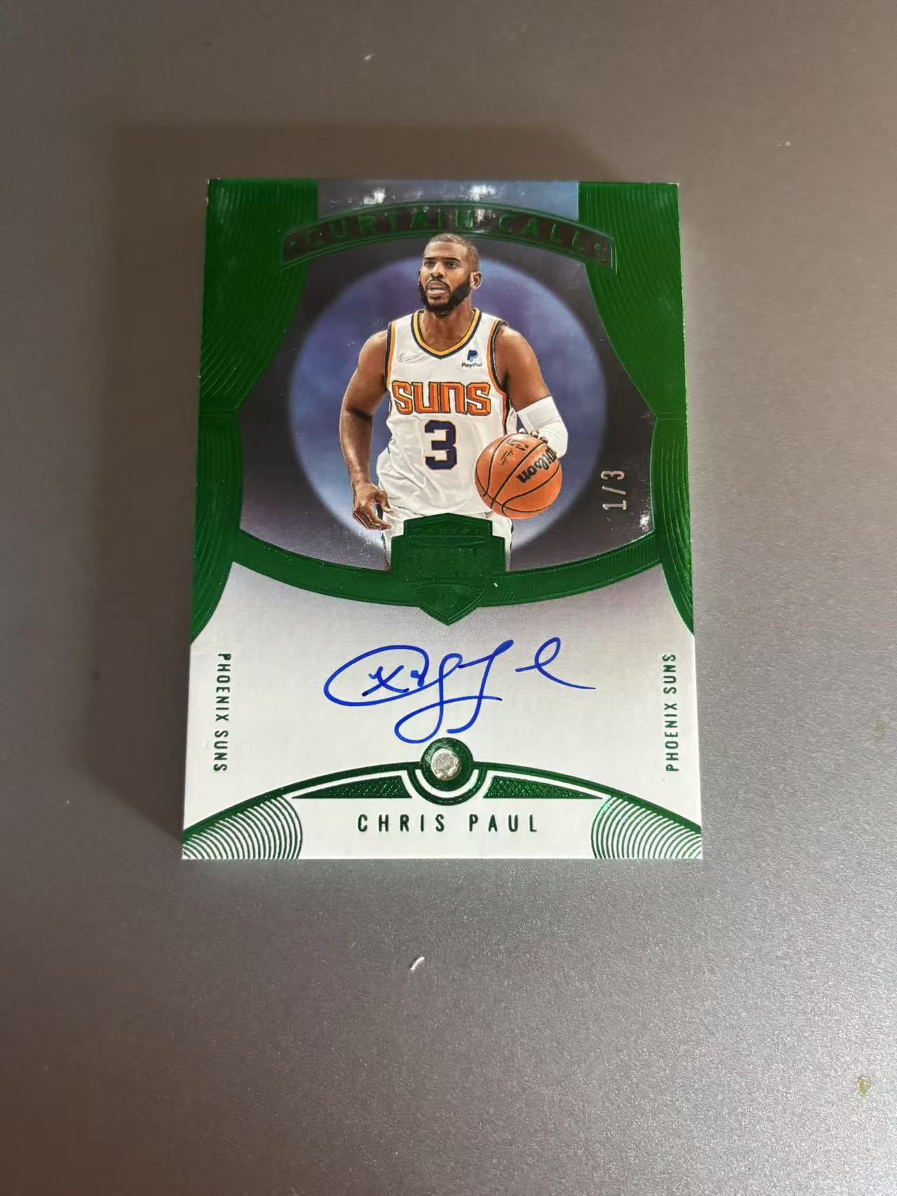 【金矿卡社】21-22 eminence 大真金 太阳 克里斯保罗 chris Paul cp3 控卫之神 卡签签字 钻石 1/3编绿平行首1/1 文班亚马队友 轻印背边印 zxyf 卡淘