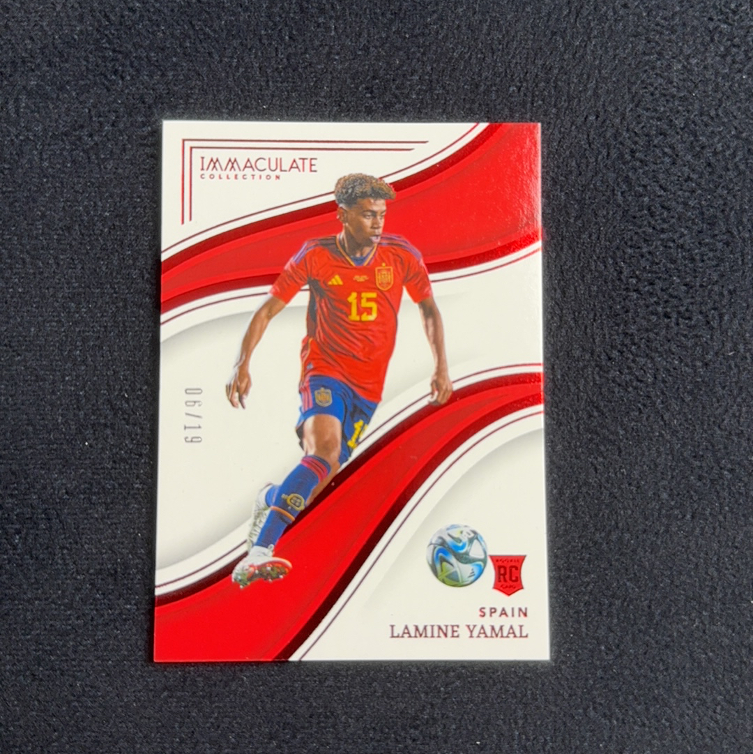 2023-24 Panini Immaculate Lamine Yamal RC IMM国际版 拉明-亚马尔 06/19编 红平行 厚卡 ...