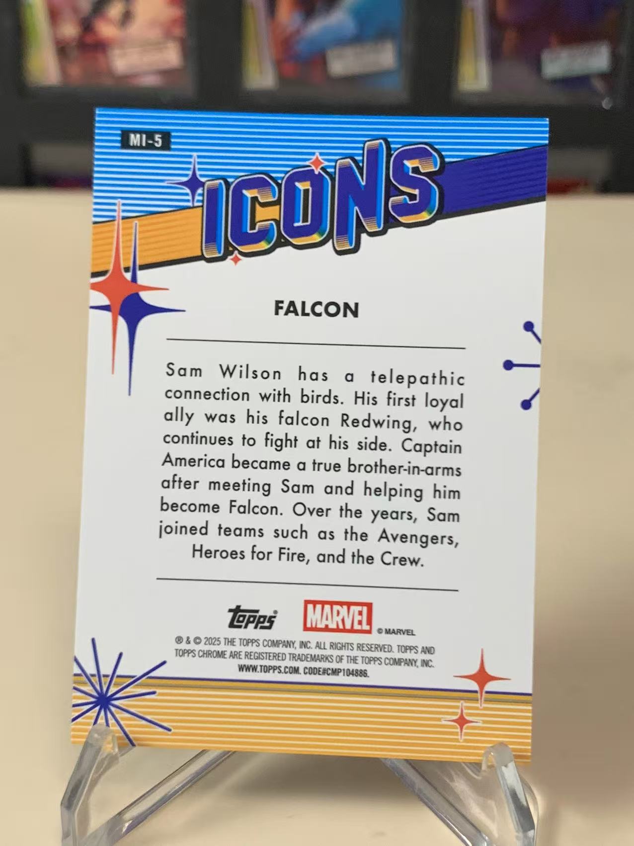 2025 Topps Marvel (MCU) Chrome 漫威 TC icon特卡 金折 限编50 FALCON 猎鹰 卡品默认微瑕 ...