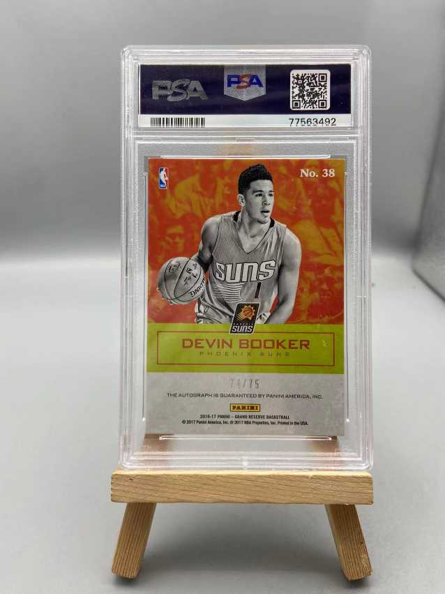 16-17 Panini Grand Reserve Devin Booker 【舒克卡社】太阳 德文 布克 74/75编 相减同背编 签字签名 卡签 收藏必备 psa9分评级（S6.21热心 ...