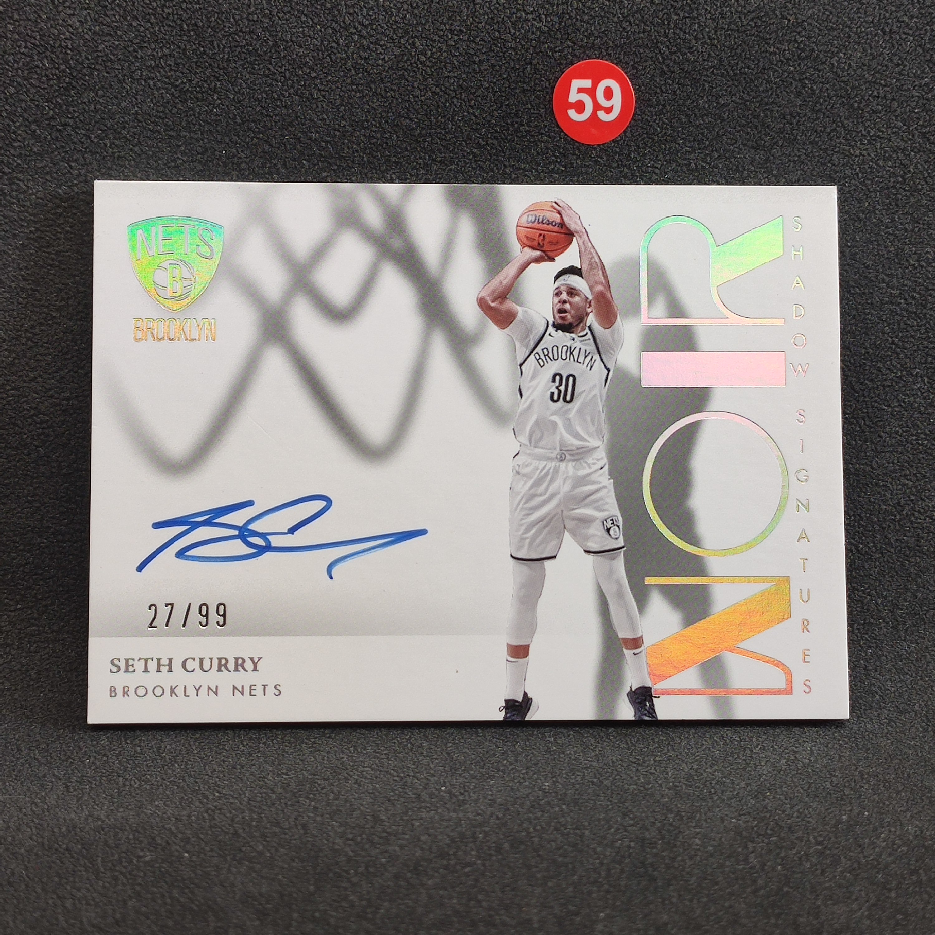 【大腿代卖提前预付80%】Seth Curry 塞斯库里 2022-23 Noir 诺尔 Shadow /99编带编限量 签字 签名 卡签 影子签 篮网队 小库里/瑕疵见详图/5598wq ...