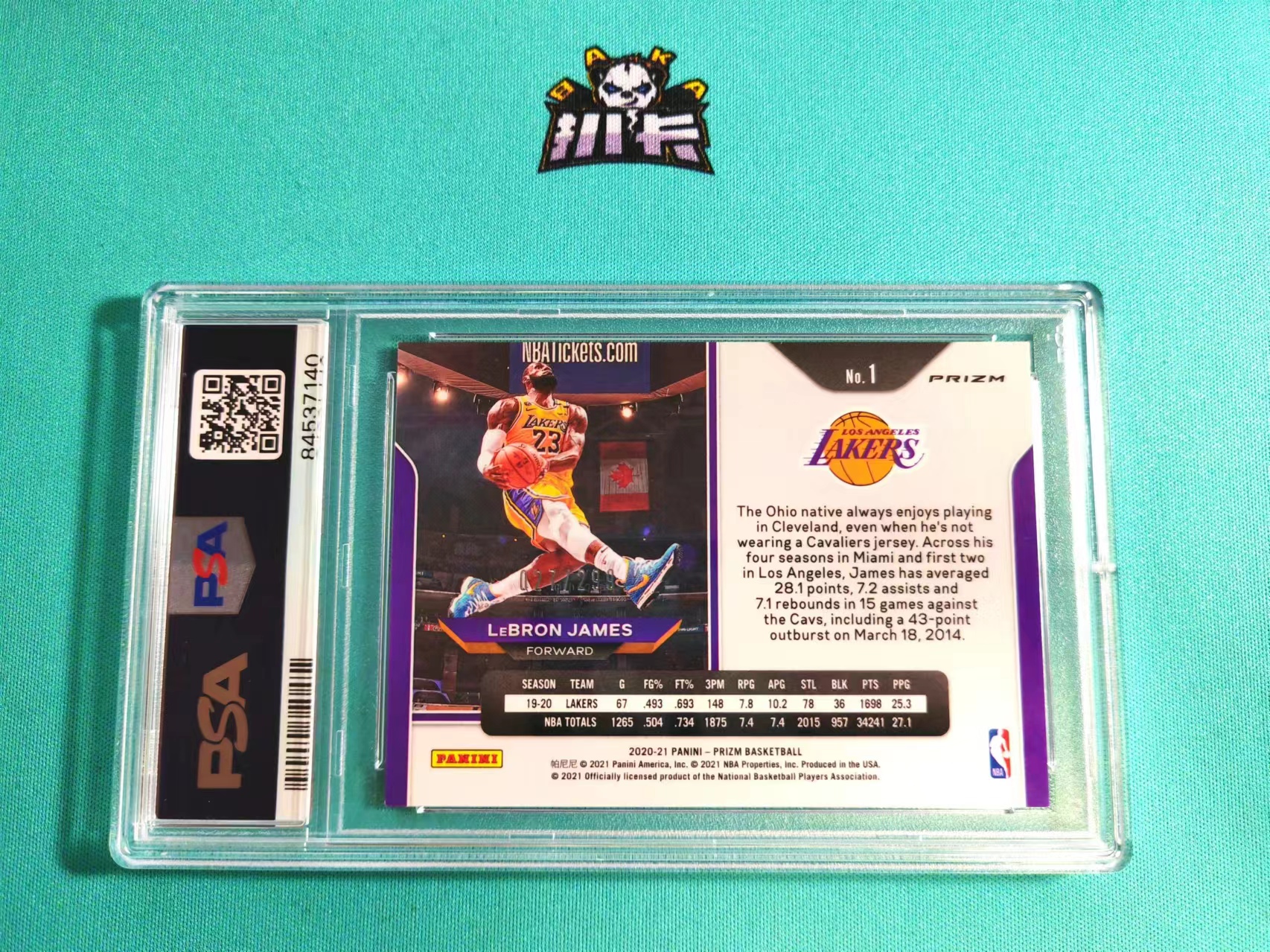 【BAKA扒卡拍卖】2020-21 Panini Prizm PZ Lebron James 勒布朗詹姆斯 027/299编 红折！剪刀脚 ...