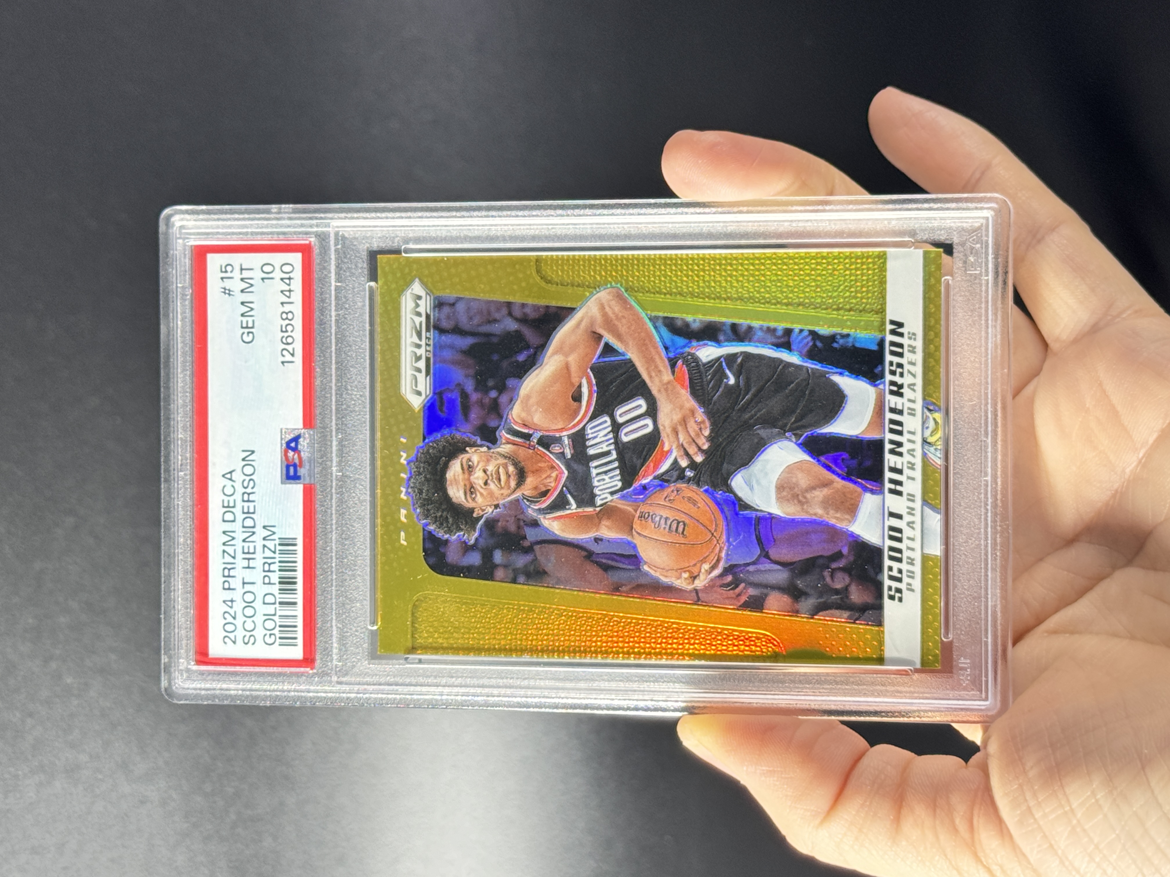 【喷子拍卖】2024-25 Panini Prizm Deca Scoot Henderson 波特兰开拓者 亨德森 正金折 10编 首编 低 ...
