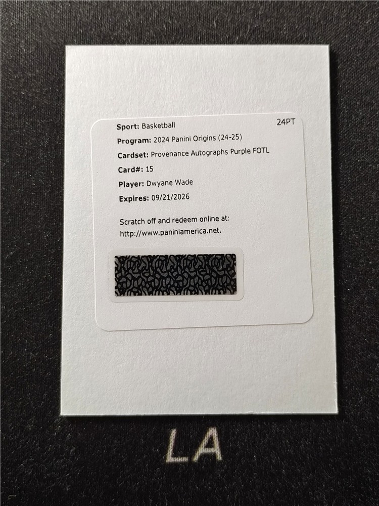 【LA拍卖】24-25 Panini Origins Dwyane Wade 起源 德怀恩 韦德 热火 闪电侠 传奇巨星 75大巨星 FOTL ...