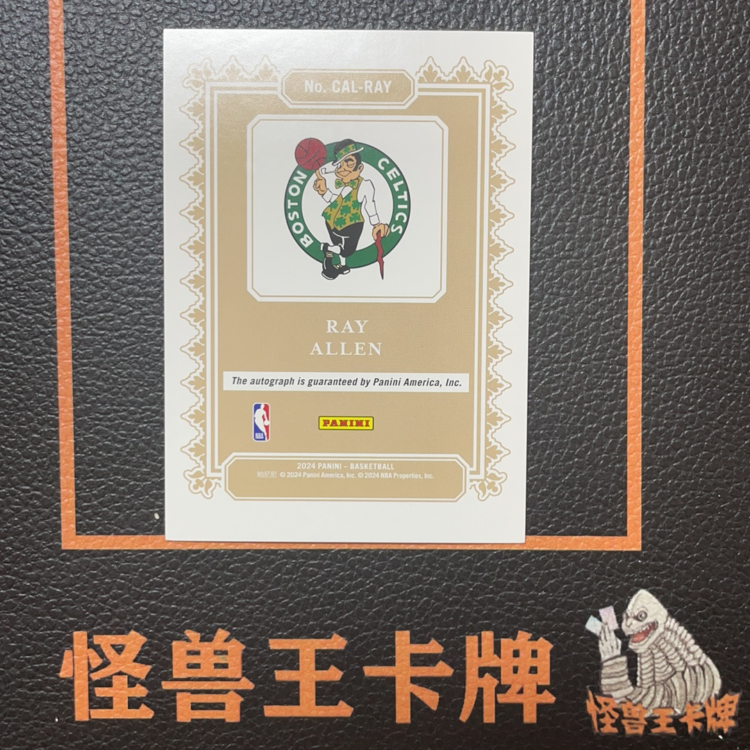 （怪兽拍卖） GSW-B37 2024-25 Panini Noir Ray Allen 诺尔 凯尔特人 雷阿伦 君子雷 Calligraphy 插入 卡签 签字 卡淘