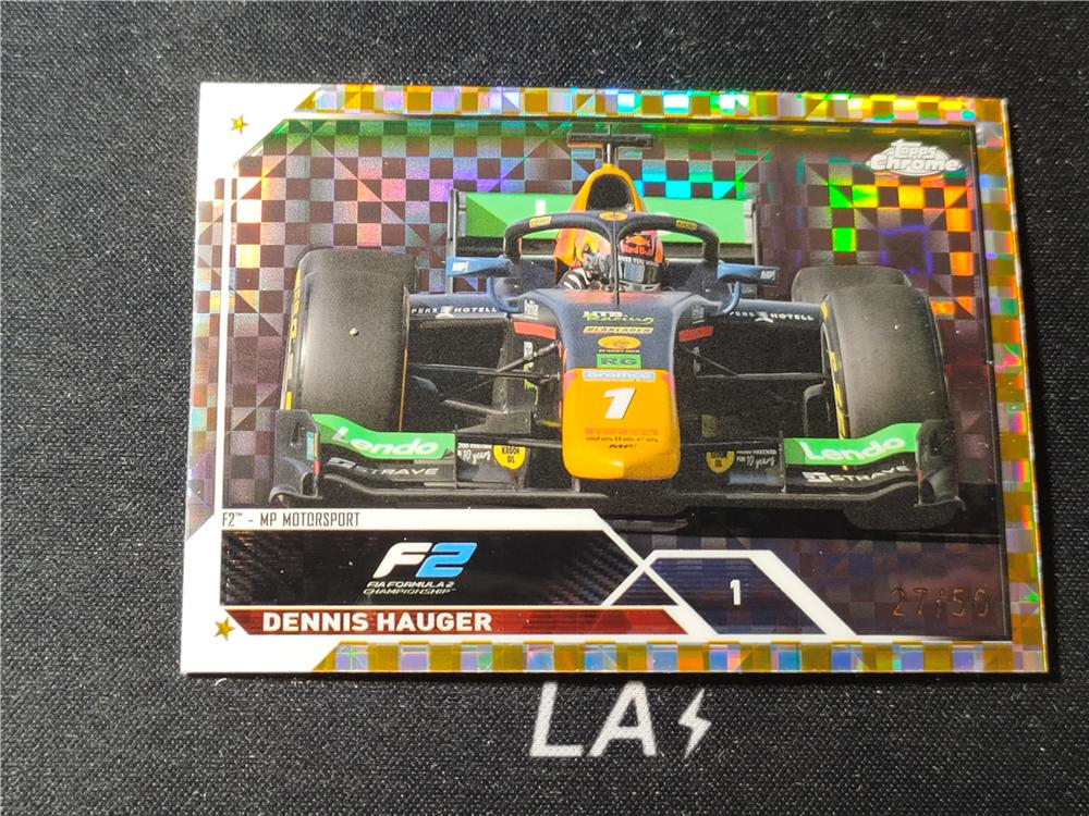 【LA拍卖】2023 Topps Chrome F2 Dennis Hauger 方程式赛车 丹尼斯 豪格 F2车手 红牛青训 潜力新星 金 ...