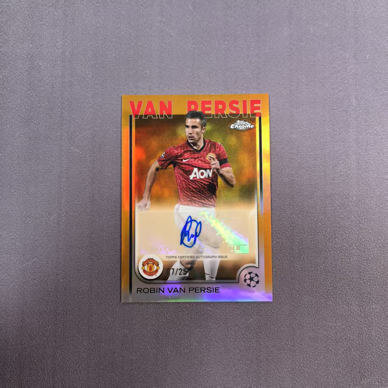 2025 Topps Chrome Robin van Persie TC 范佩西 签字 橙折 07/25编 低编 曼联 sl123 卡淘