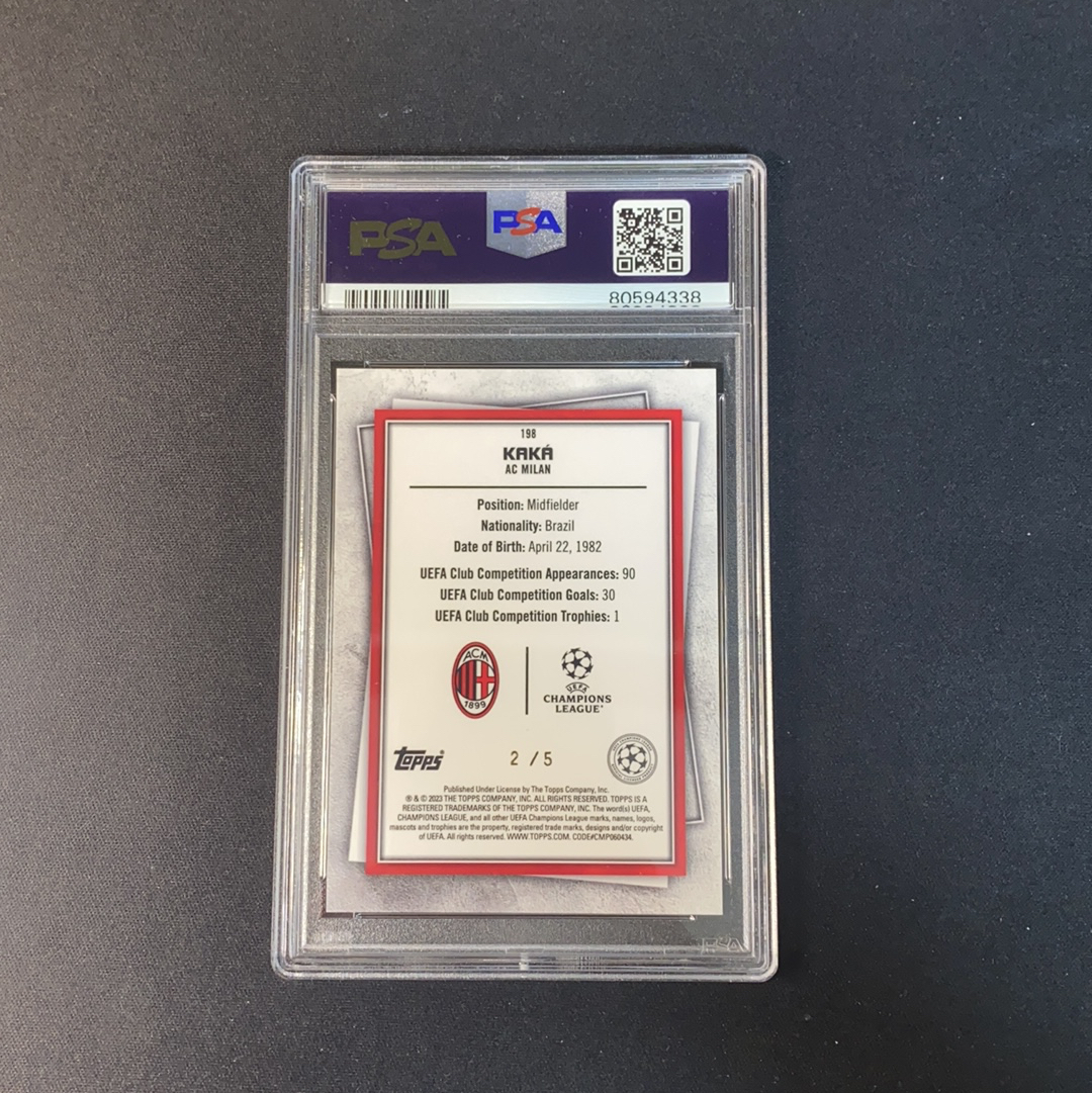 2022-23 Topps TOPPS UEFA SUPERSTARS KAKA chrome超巨 卡卡 传奇红折5编color match ...