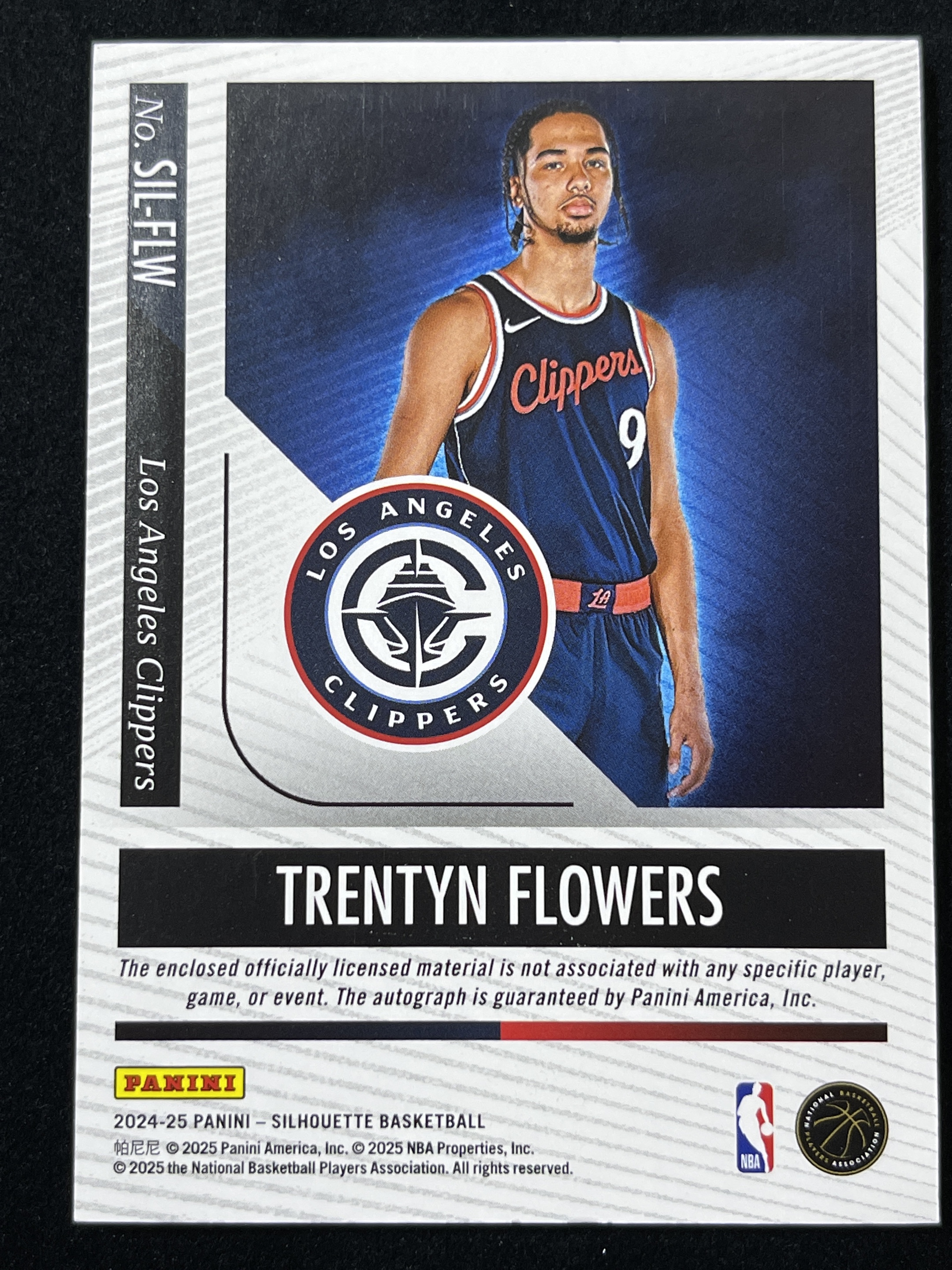 【Lucky幸运壹编壹代拍-BL】2024-25 Panini Silhoutte 剪影 新秀RC 快船 特伦廷 弗劳尔斯 Trentyn ...