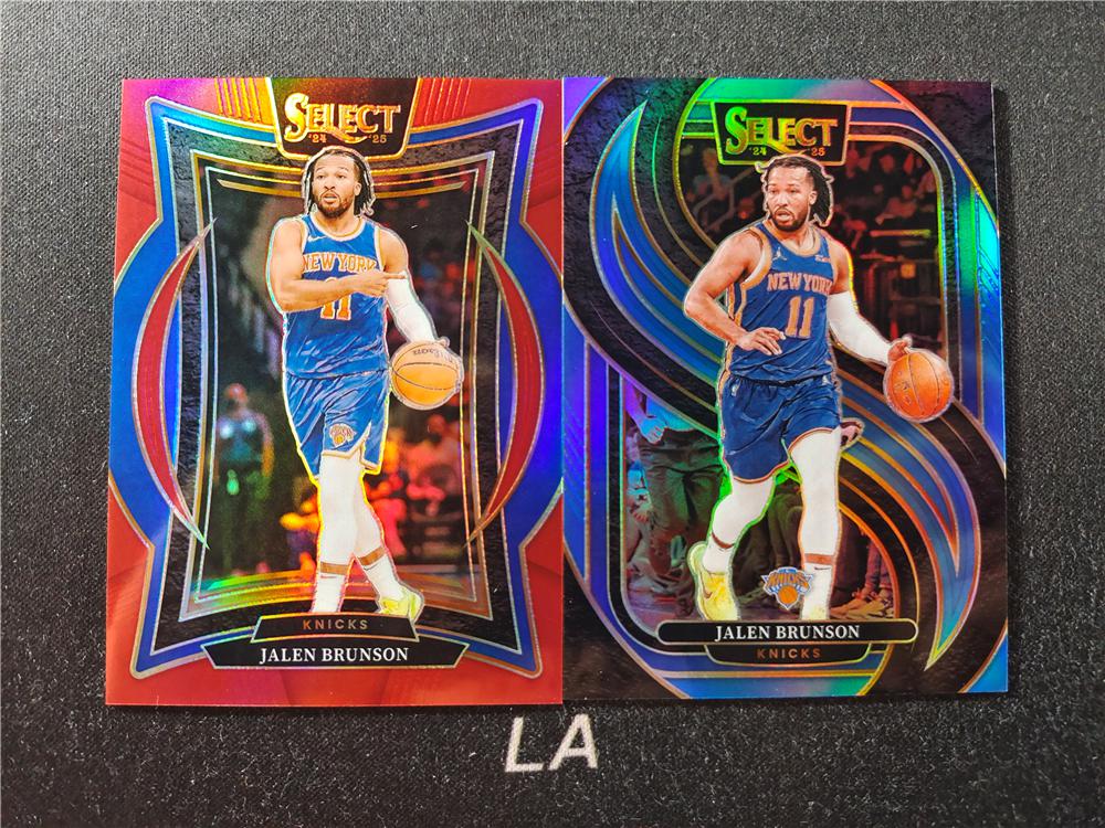 【LA拍卖】2024-25 Panini Select Jalen Brunson 杰伦 布伦森 独行侠 尼克斯 1级 2级 Base 红折 ...