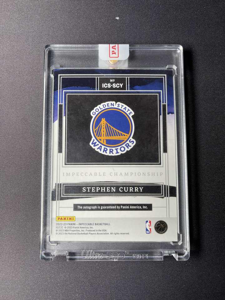 2022-23 Panini Impeccable Stephen Curry 小真金 勇士 斯蒂芬库里 数据签 签字卡签 19/22 22年 ...