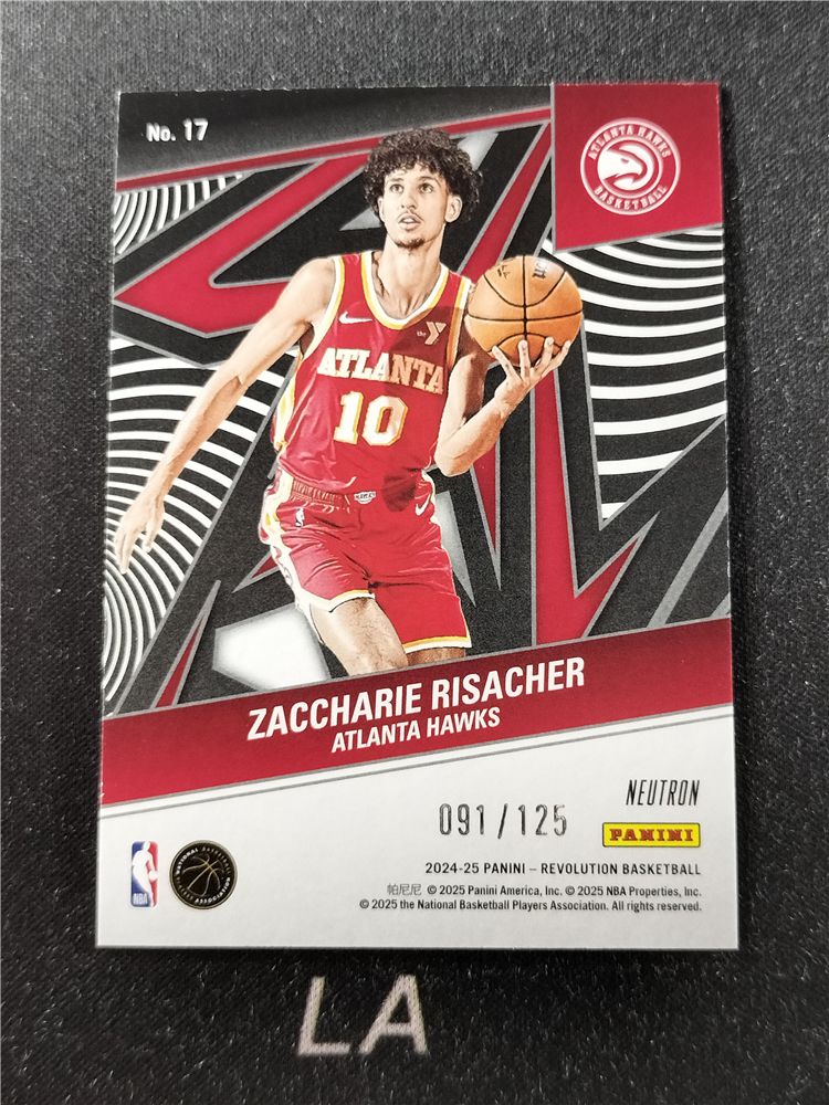 【LA拍卖】2024-25 Panini Revolution Zaccharie Risacher 革命 新秀RC 扎卡里 里萨谢 老鹰队 ...