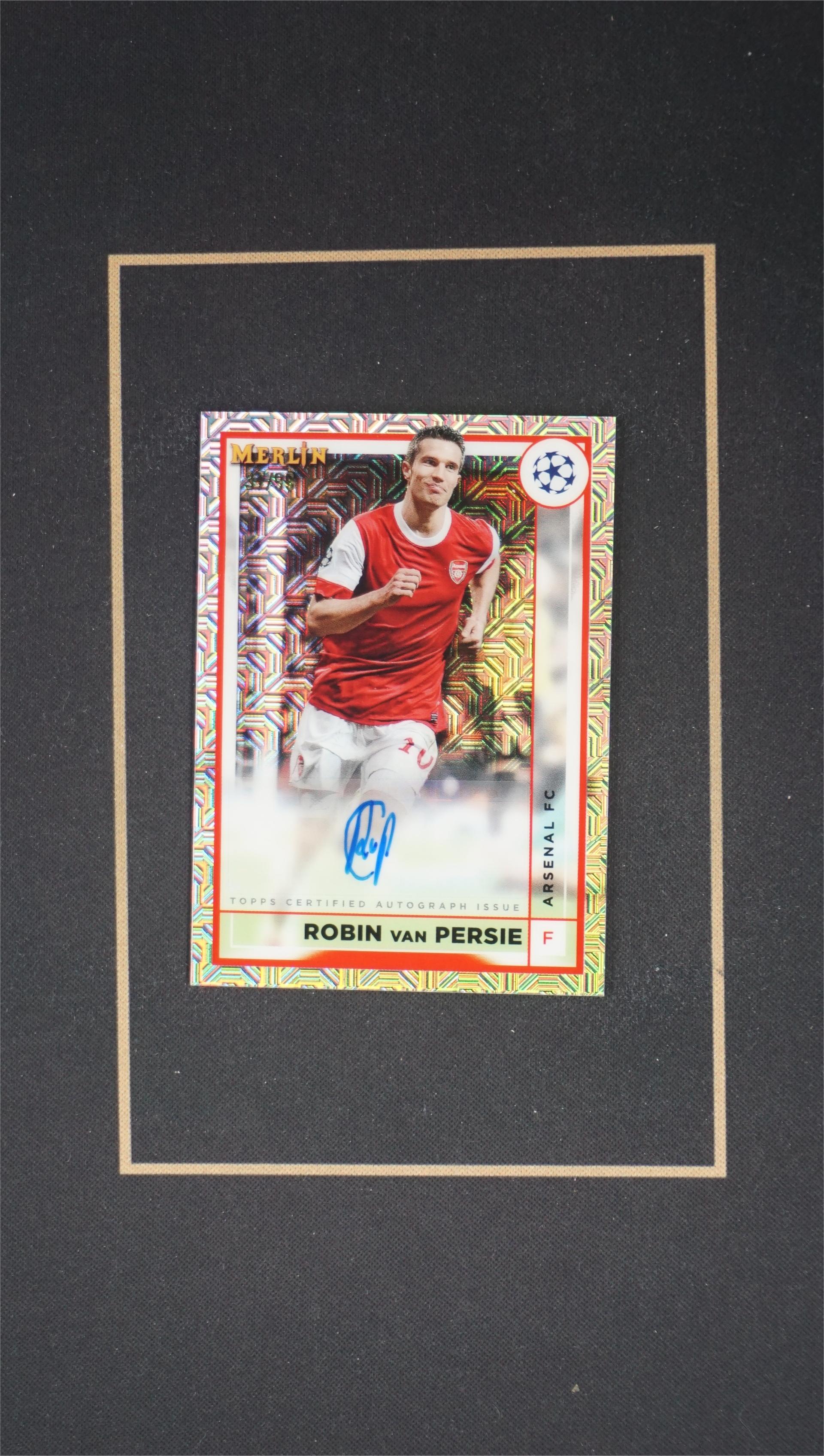 2023 Topps Merlin chrome Robin van Persie 梅林 阿森纳 范佩西 99编 mojo折 签字【nl叮】4 ...