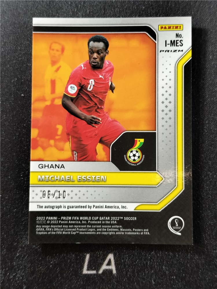 【LA拍卖】2022 Prizm FIFA World Cup Michael Essien 世界杯PZ 迈克尔 埃辛 加纳 金圈圈折 ...