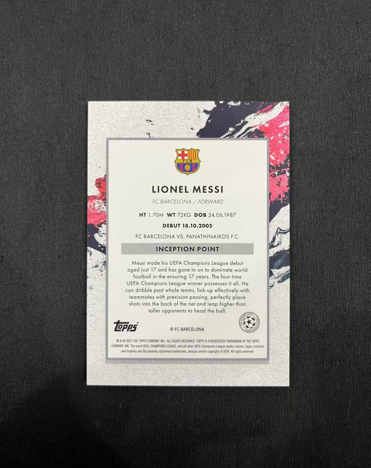 【长安代卖 截标预付80%】2020-21 Topps Inception 盗梦空间 元年 巴萨 巴塞罗那 Lionel Messi 里奥梅西 ...