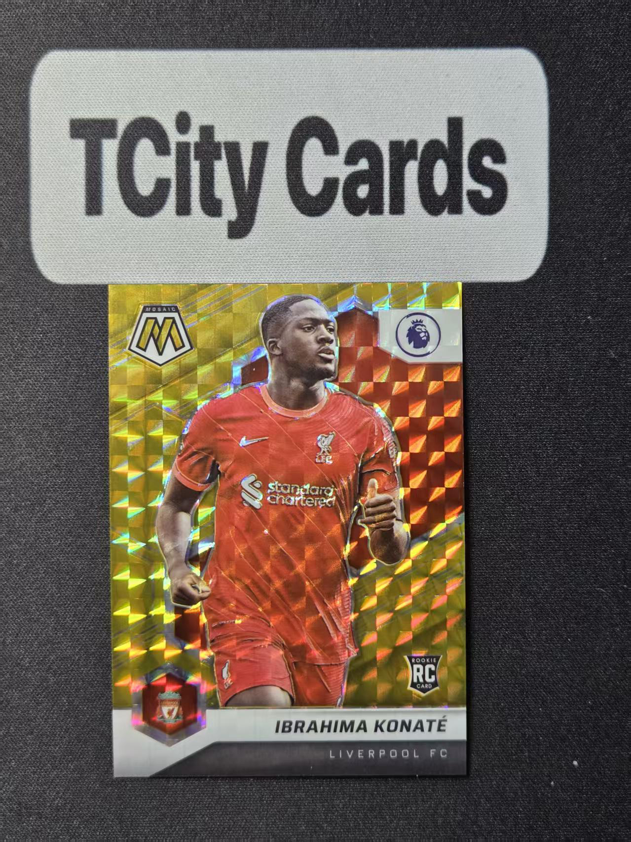 21-22 Panini Mosaic Ibrahima Kone 英超 马赛克 RC新秀 利物浦 科纳特 /10编 金折 莫 卡淘