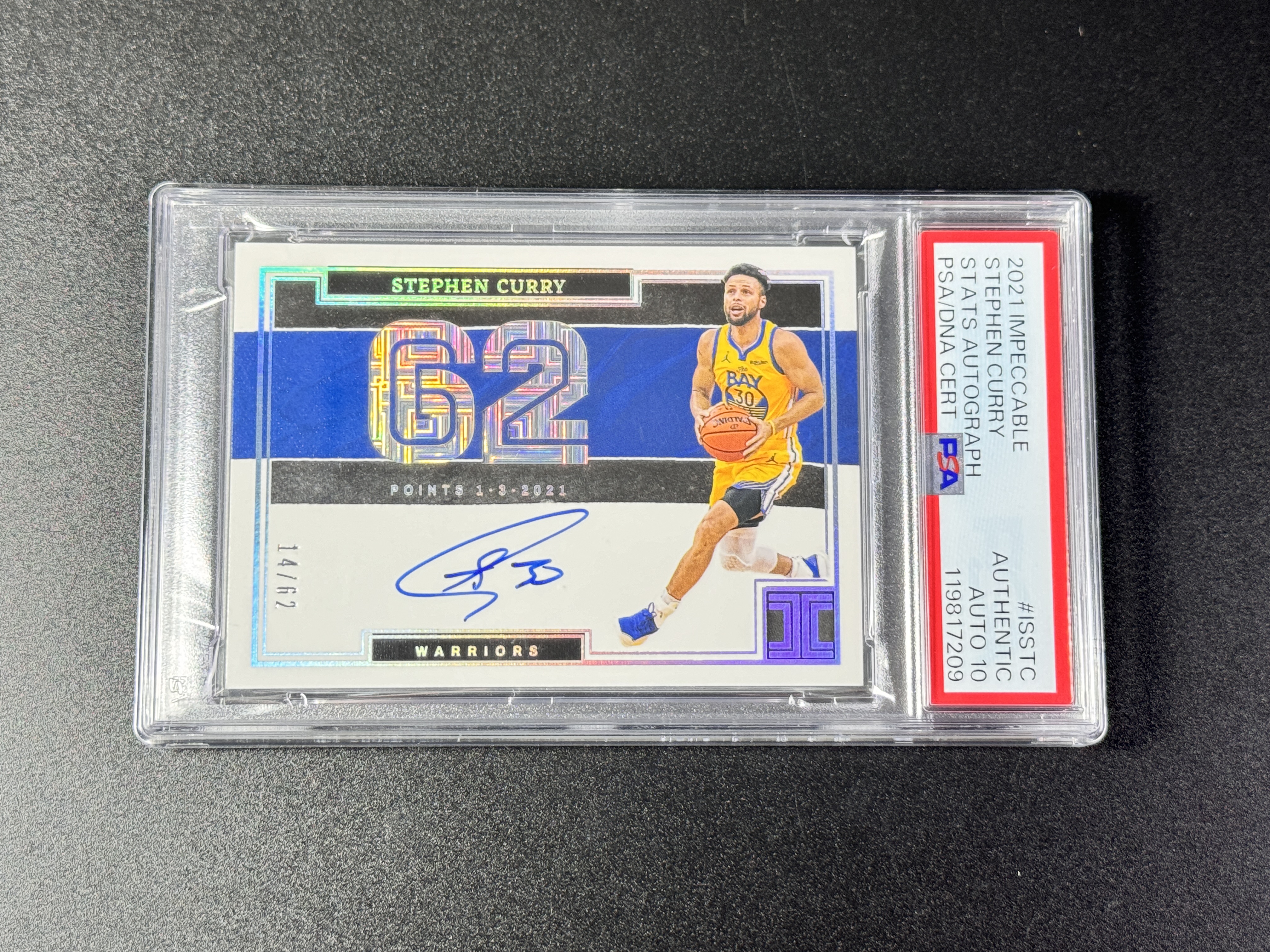 【喷子拍卖】2021-22 panini impeccable Stephen Curry 小真金白银 金州勇士 斯蒂芬 库里 生涯最高62分 ...
