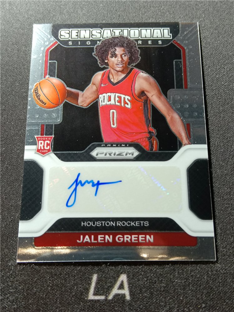 【LA拍卖】2021-22 Panini Prizm Jalen Green 新秀RC 杰伦 格林 火箭队 榜眼秀 Sensational Signatures 签字 V76A 卡淘