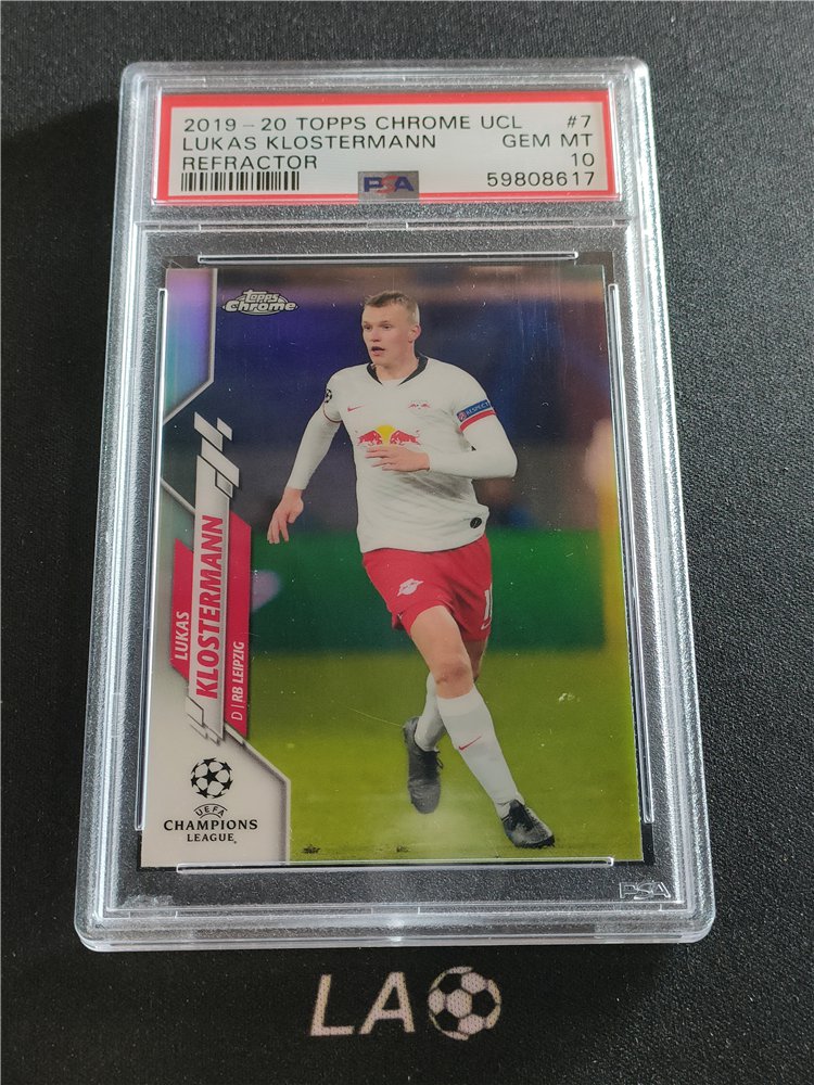 【LA足球】2019-20 Topps Chrome Lukas Klostermann 欧冠 莱比锡红牛 克洛斯特曼 银折 PSA10分 ...