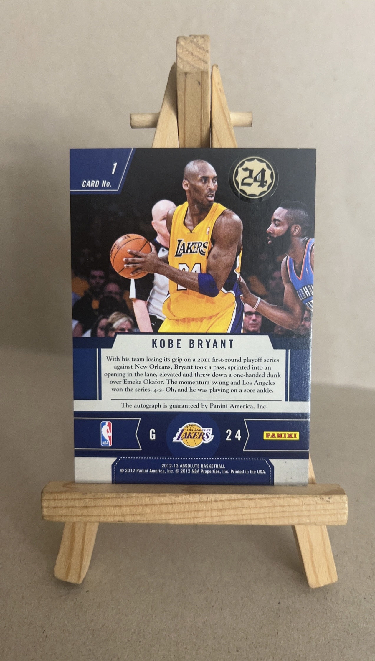 2012-13 Panini Absolute Kobe Bryant 【哈哈哈代卖】湖人 科比 布莱恩特 黑曼巴 签字 卡签 99编 微瑕如 ...