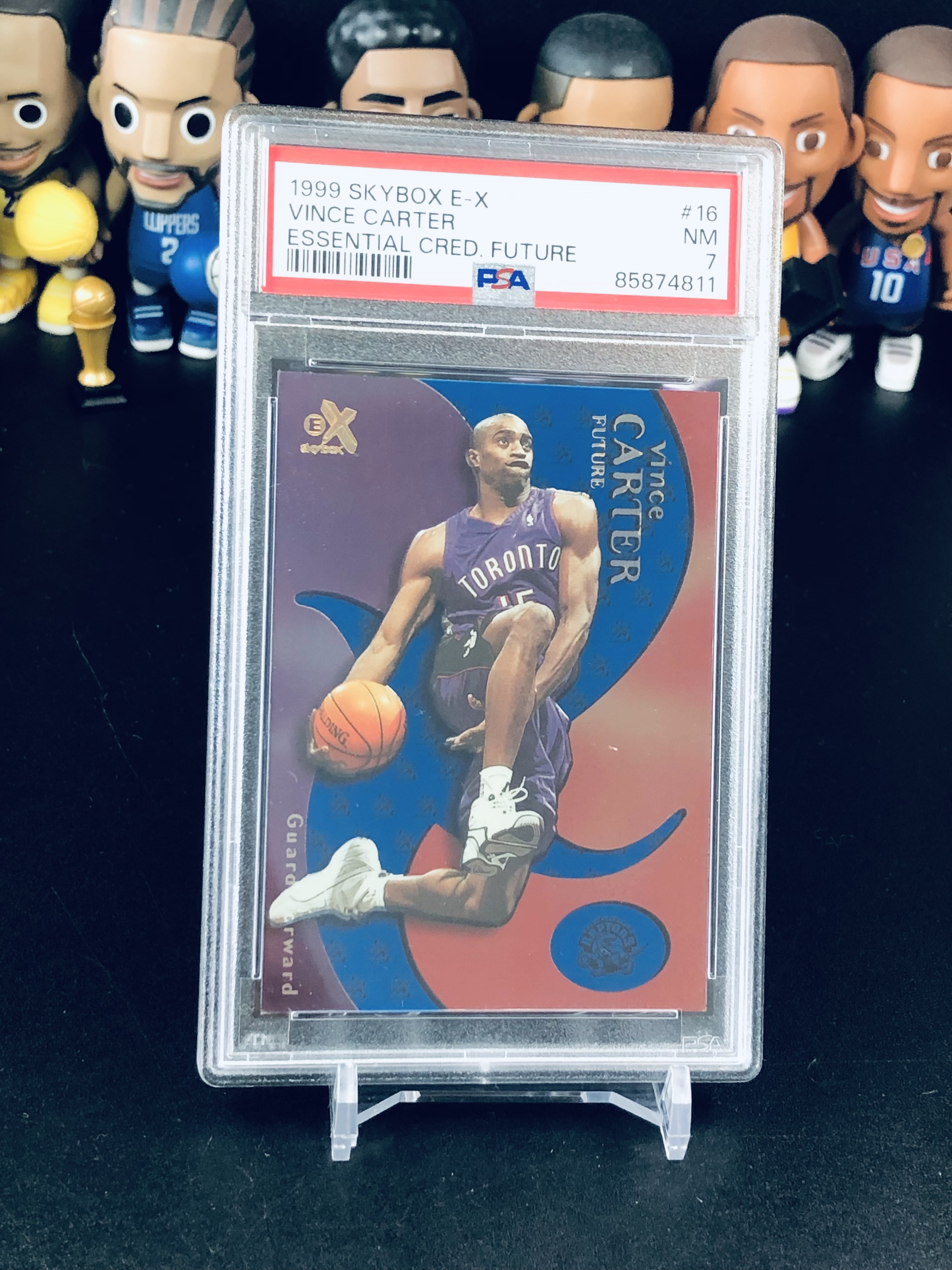 【喷子拍卖】1999-00 Skybox EX Vince Carter 多伦多猛龙 半神 卡特 正反编 45编 反编 最经典老特 PSA7 专收必备 老特王 811 卡淘