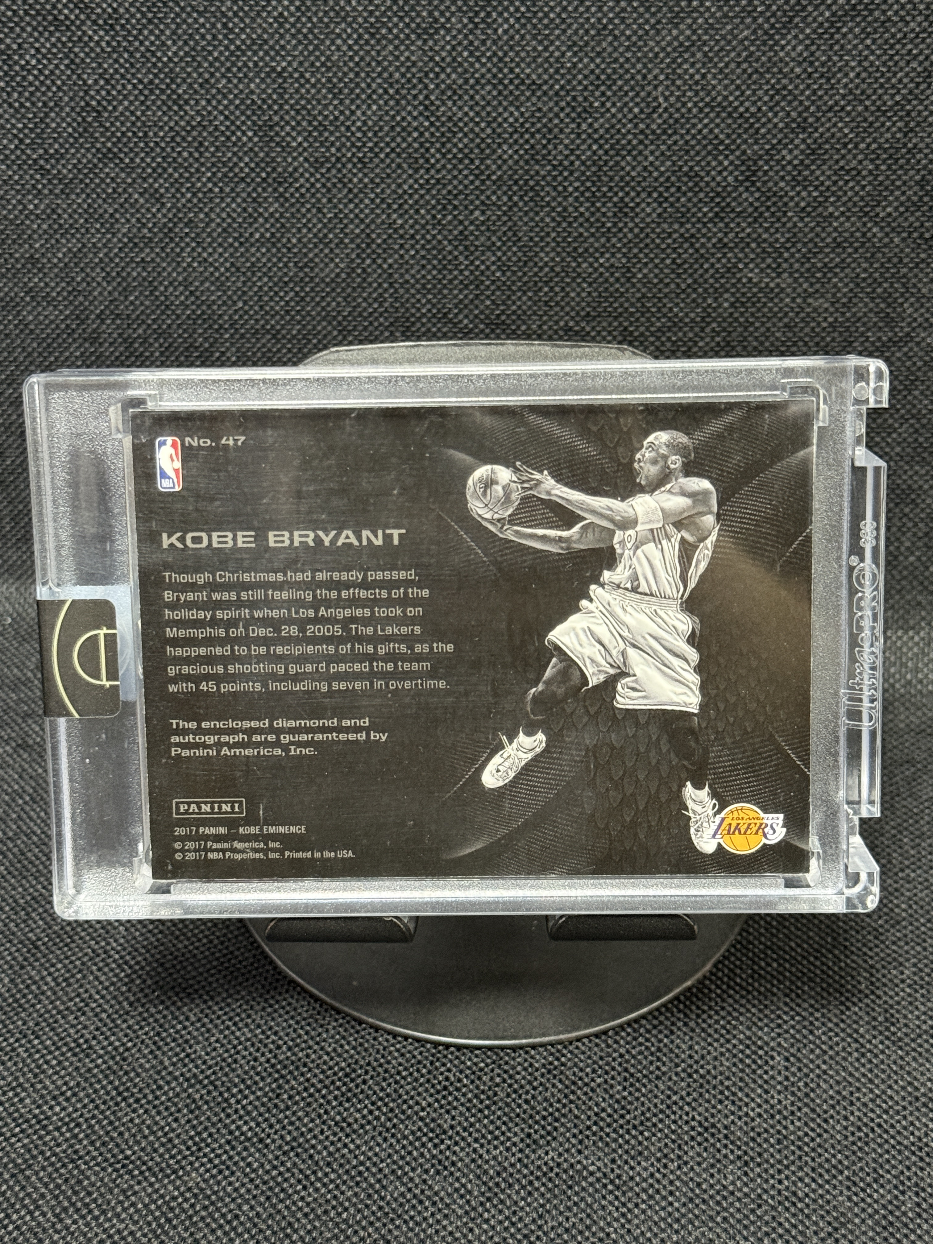 2017 Panini Eminence Kobe Bryant 大真金 湖人 科比 布莱恩特 黑曼巴 小飞侠 08/10 同背 生涯总得分 ...