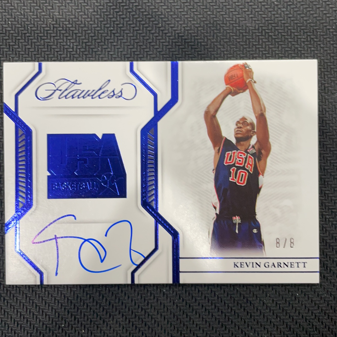 2022-23 Panini Flawless Kevin Garnett 凯文 加内特 手提 8编 签字 卡签 尾编 狼王 美国队 卡品如图 卡淘