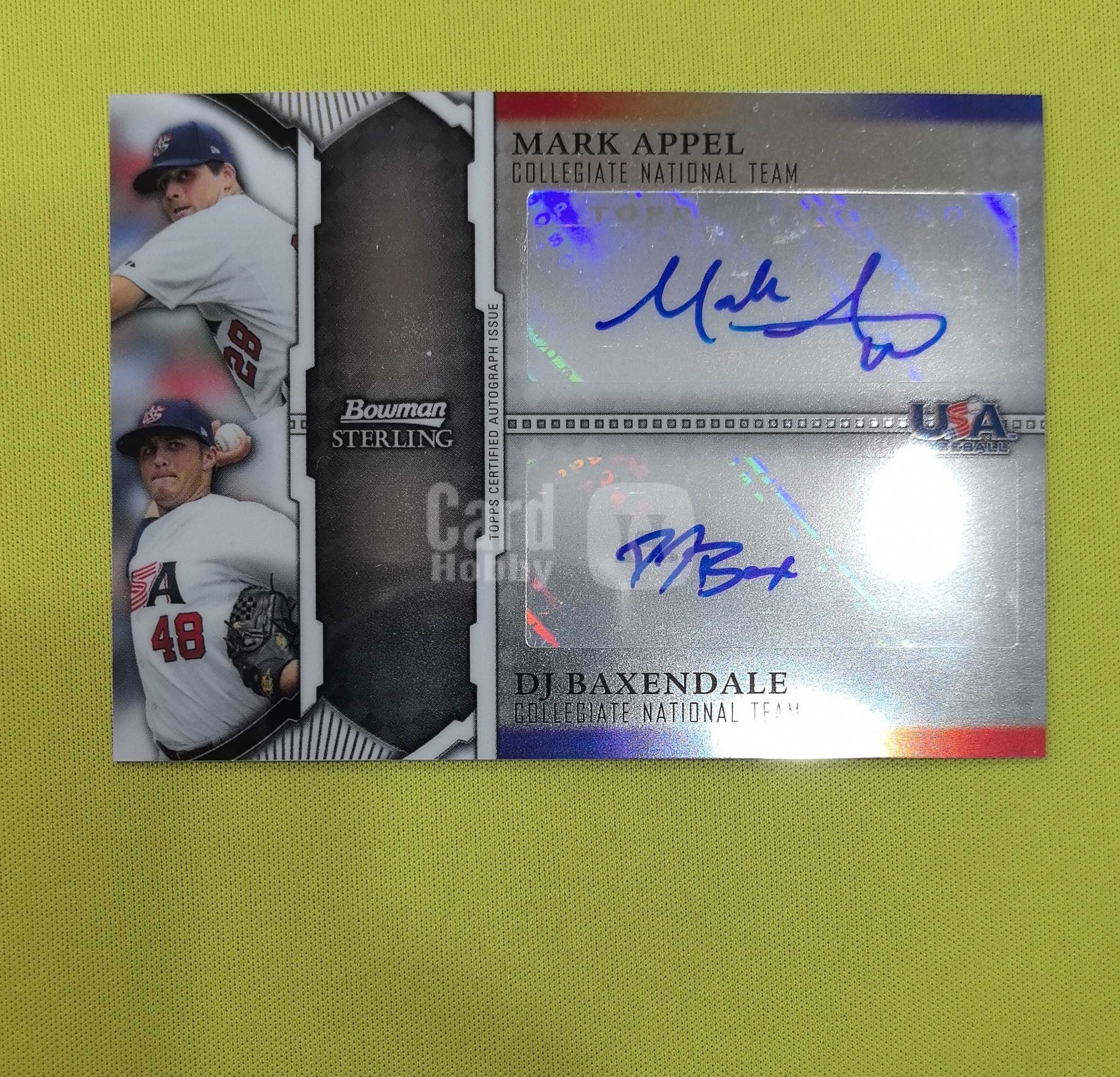 2025 Topps 【锡安代卖】 累计照常 棒球mlb bowman sterling 299编双人签字 美国队 Mark Apple Dj ...