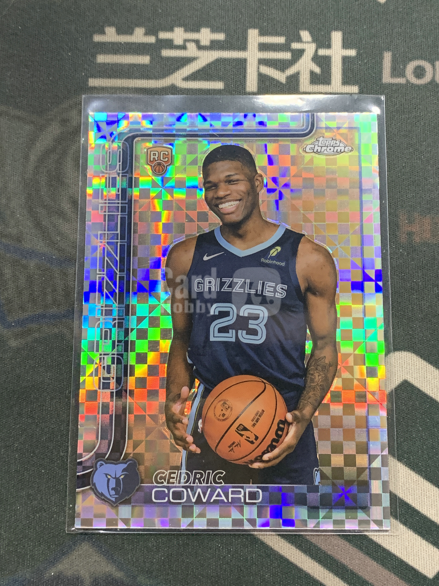 2025-26 Topps Chrome Cedric Coward RC 【LZK QIN】NBA TC系列 灰熊新秀 考沃德 棋盘 格子 ...