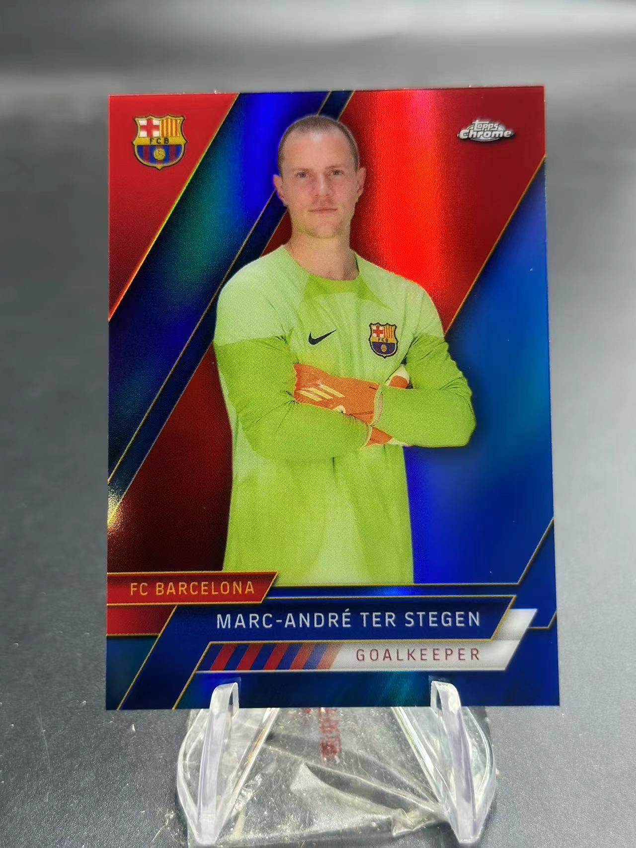2023 Topps Chrome Barcelona Set Marc-Andre Ter Stegen 巴萨队盒 小狮子 特尔施特根 75编 蓝折 折射 卡品如图【原地起飞卡社】xia10 ...