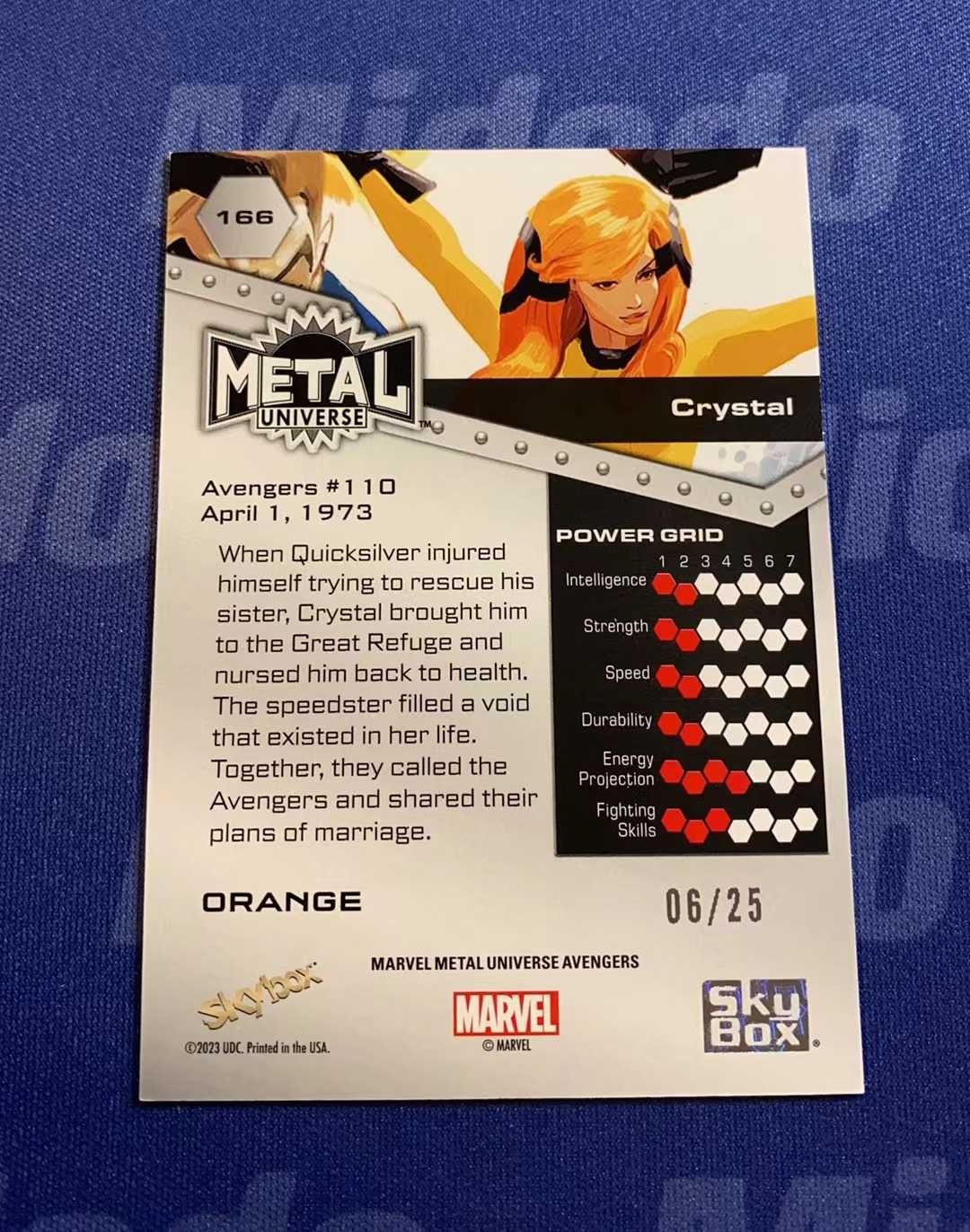 2023 SkyBox Marvel (MCU) crystal 【米多多拍卖】漫威 金属宇宙 橙宝石 橙折 橙平行 25编 水晶 卡品如图 ...