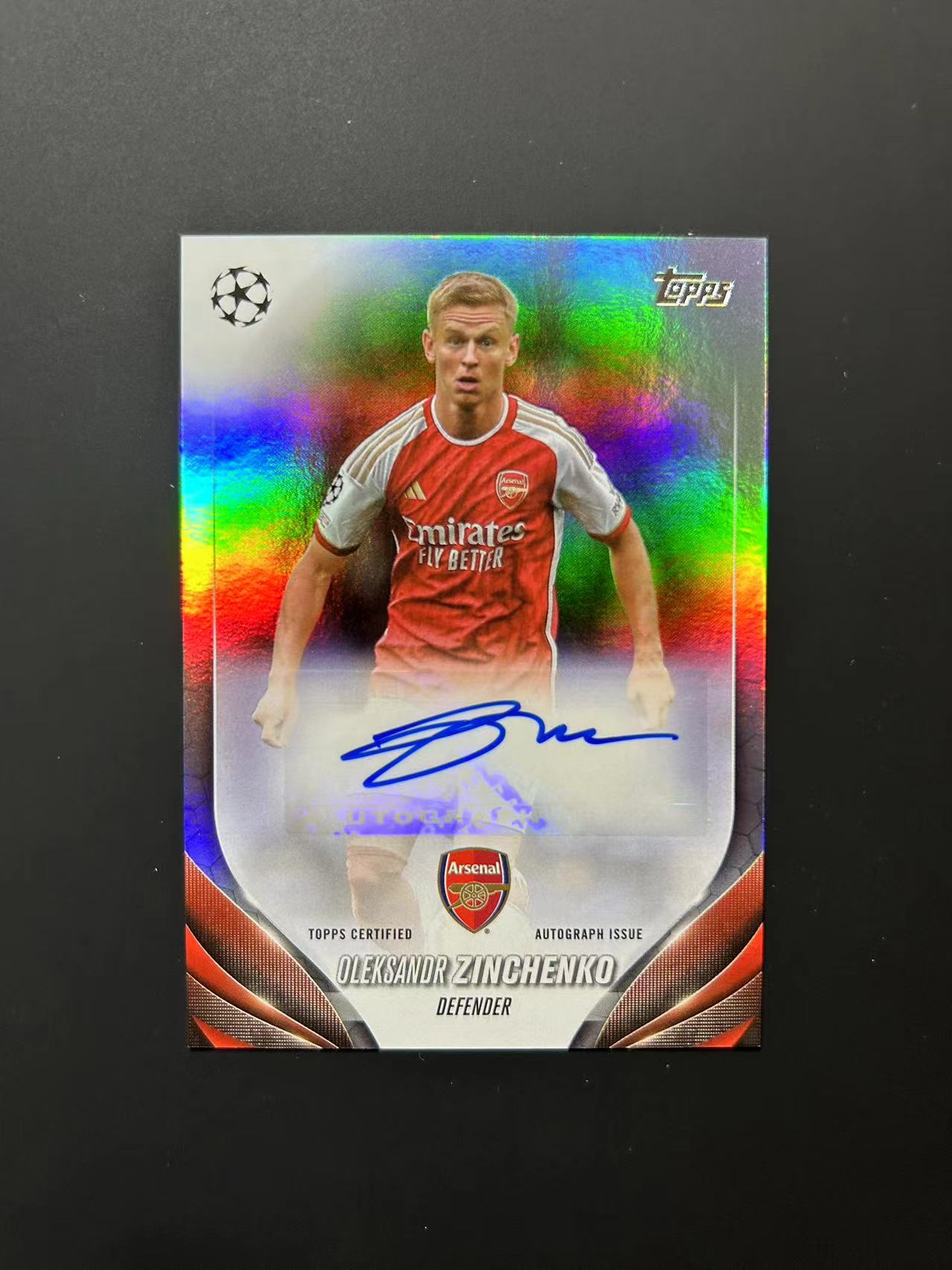 2024 Topps Chrome Oleksandr Zinchenko UCC欧战先行 津琴科 签字 完美签 阿森纳 乌克兰 优秀边卫 ...
