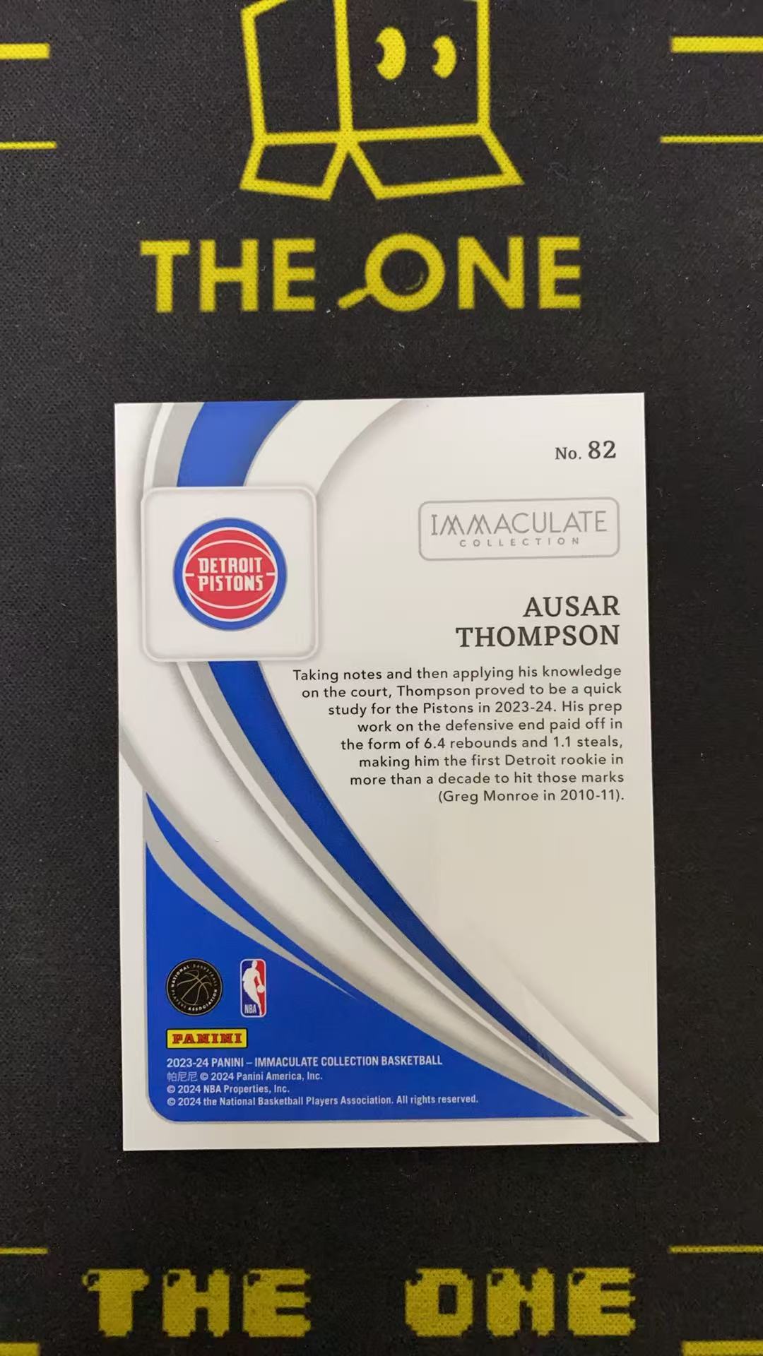 2023-24 Panini Immaculate Ausar Thompson RC 【TheOne】奥萨尔 汤普森 活塞新秀 IMM 60 ...