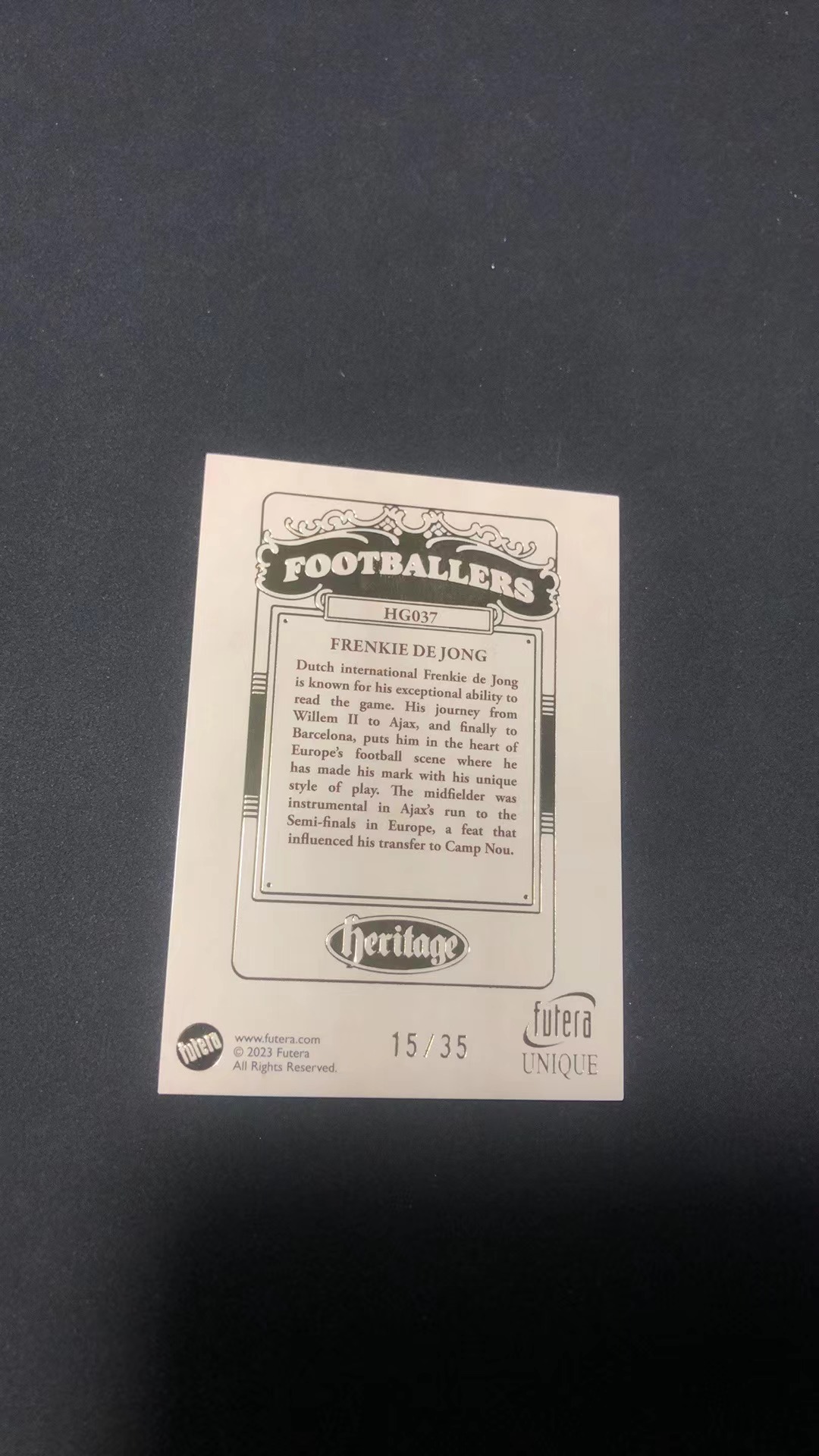 2023 Futera Futera Unique ALEJANDRO GARNACHO 福特拉错版遗产特卡 加纳乔 /35编 可以自己剪了换 ...