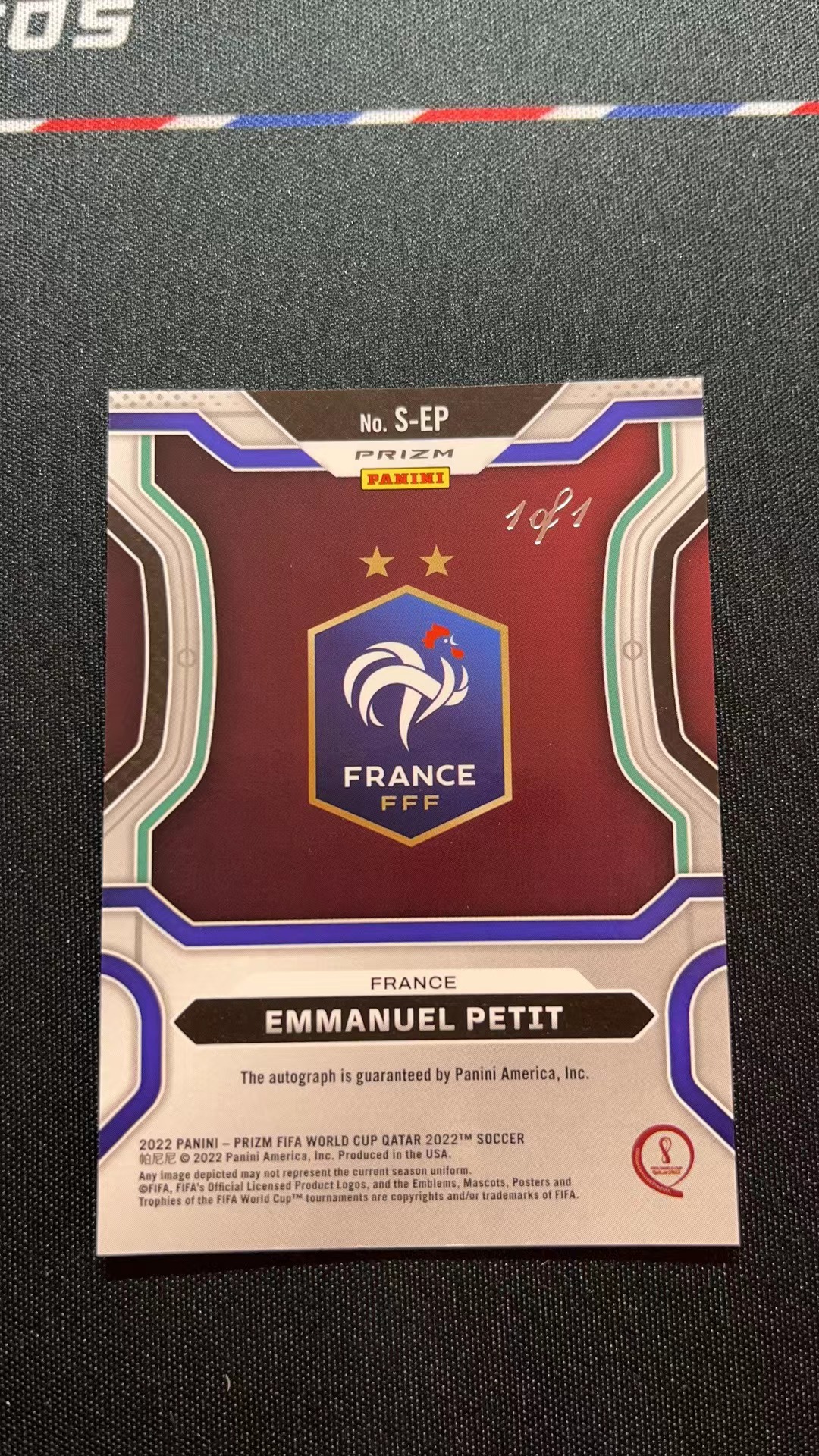 2022 Panini Prizm Petit 【YF代拍】世界杯 PZ 法国 佩蒂特 签字 one of one 卡品如图 疯癫 f001 卡淘