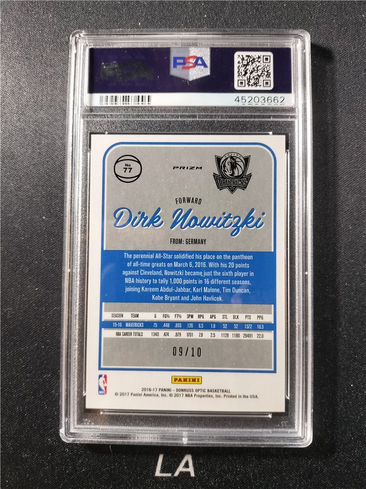 【LA拍卖精品】16-17 Panini Optic Dirk Nowitzki 元年OP 独行侠 小牛 德克 诺维斯基 诺维茨基 Base版 ...