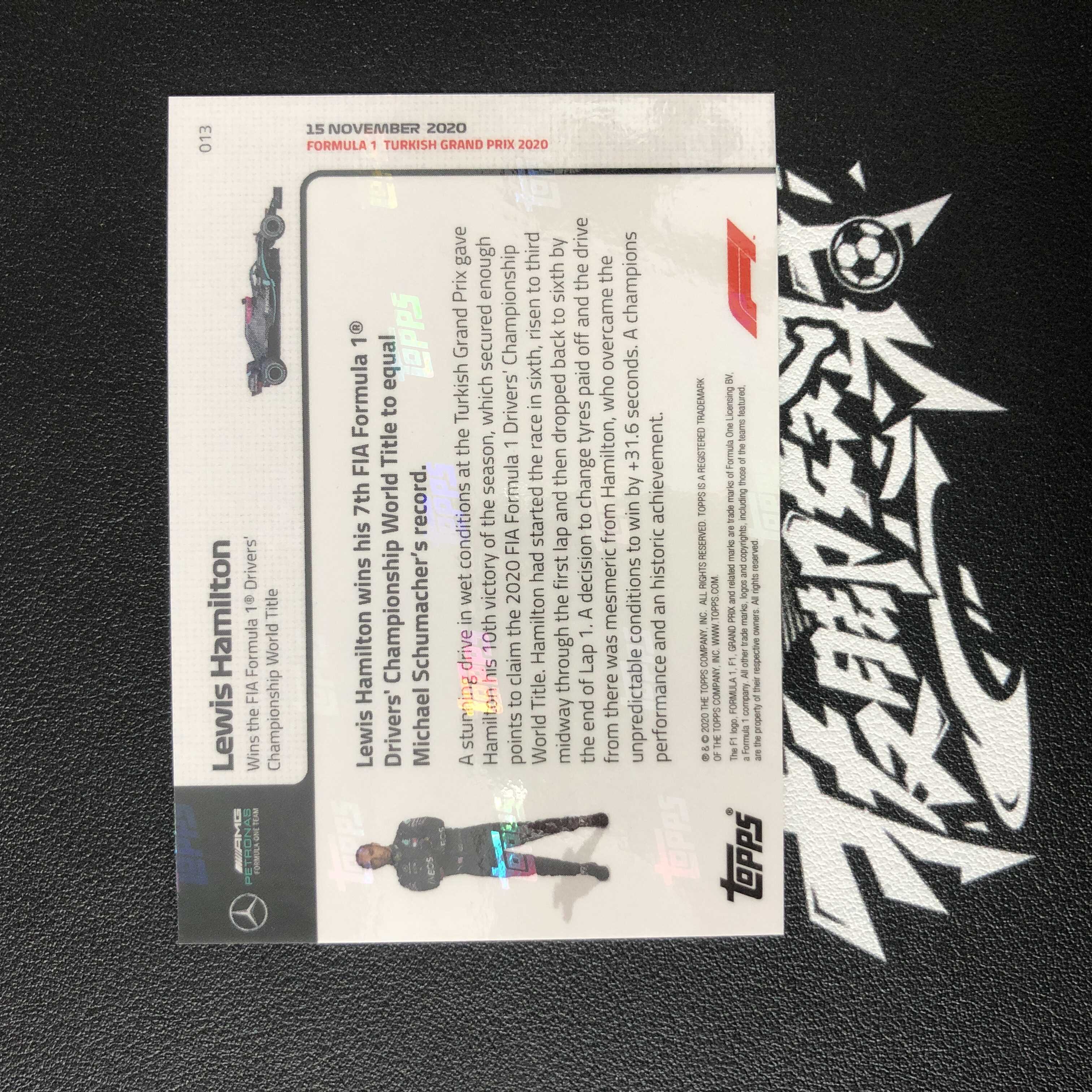 【怒射拍卖 接代卖】拔脚莎莎D7 2020 topps now Lewis Hamilton 刘易斯 汉密尔顿 老汉 F1 元年 2020年 ...