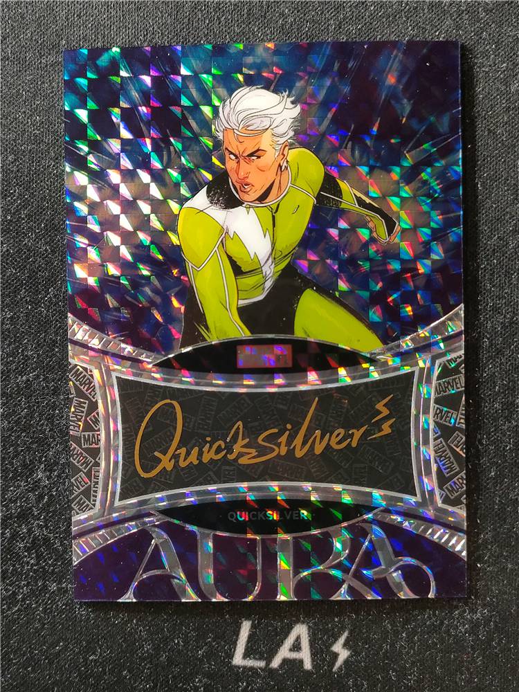【LA拍卖】2025 Kakawow AURA Quicksilver 卡卡沃 漫威系列收藏卡 快银 印签签字 烫金印签 蓝马赛克折 /95编 ...