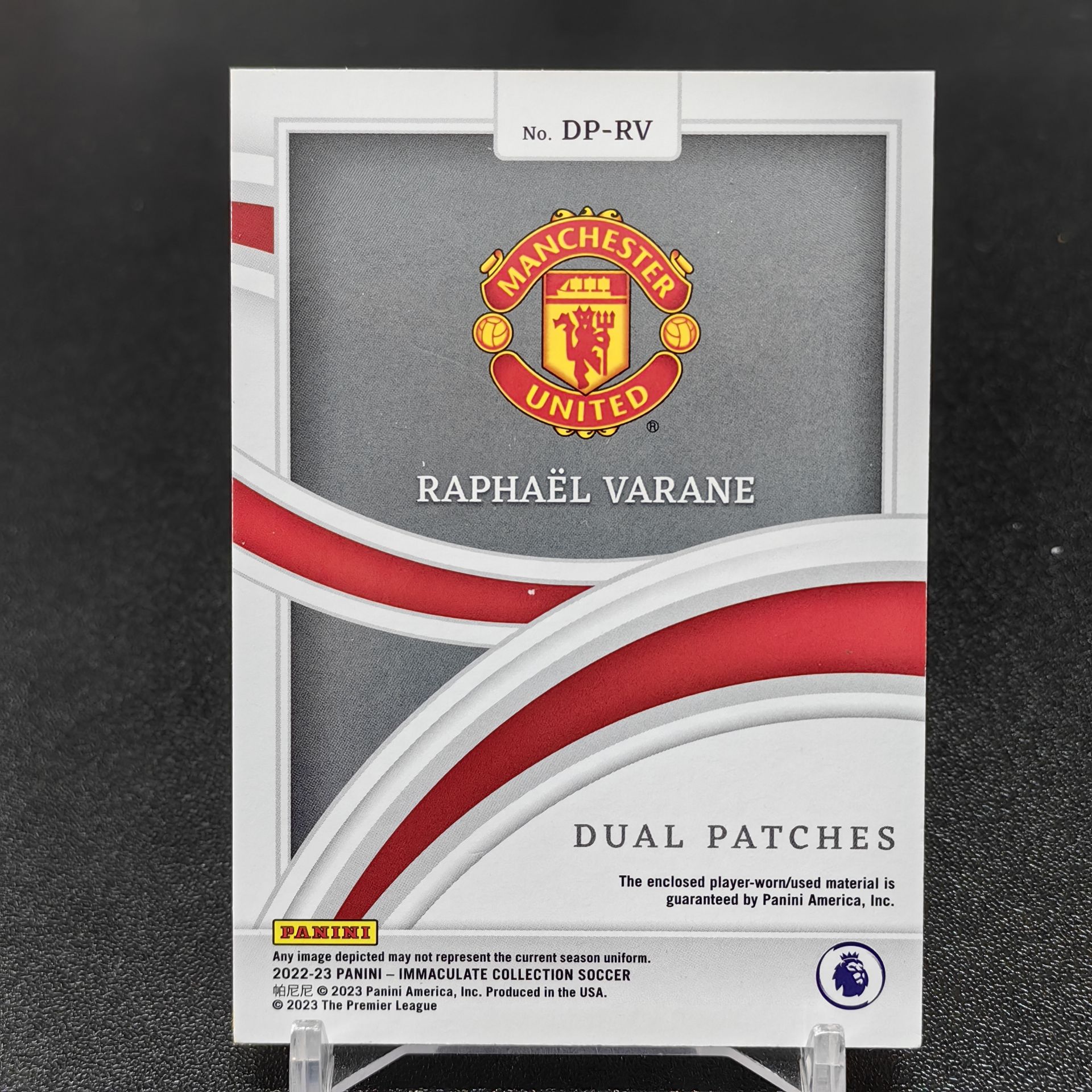 【浩行拍卖 截标预付75%】2022-23 Panini Immaculate Raphael Varane 英超 曼联 拉斐尔 瓦拉内 球衣 ...