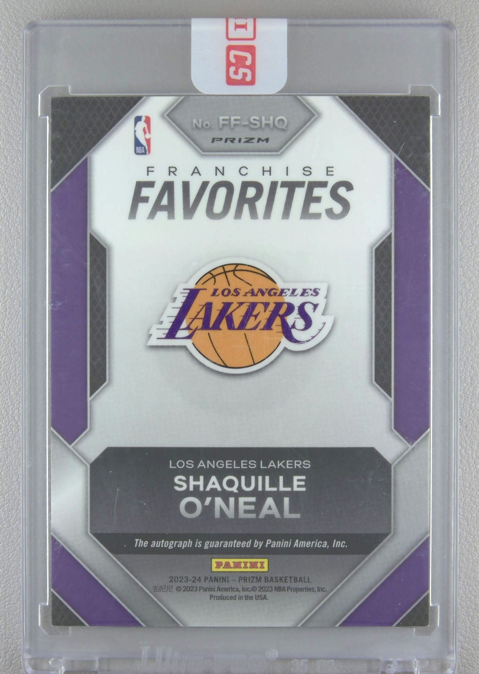 2023-24 Panini Prizm Shaquille O'neal 【E26 無】 沙奎尔 奥尼尔 卡签 签字 原封砖 热火 凯尔特人 ...