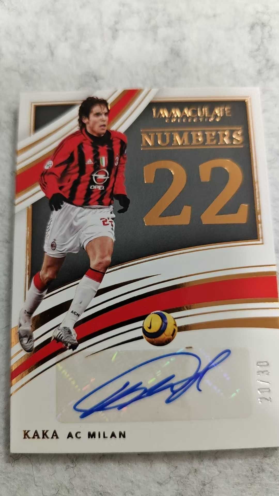 2022-23 Panini Immaculate Collection Kaká 爱咪咪 AC米兰 巴西 卡卡 Numbers 背号特卡 ...