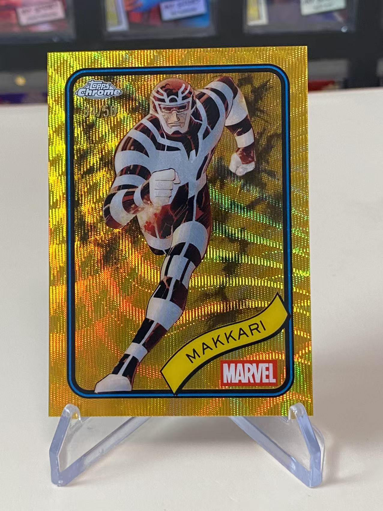 2025 Topps Marvel (MCU) Chrome 漫威 TC 正金折 低编34/50 马卡里（Makkari） 收藏专收 卡品如图 ...