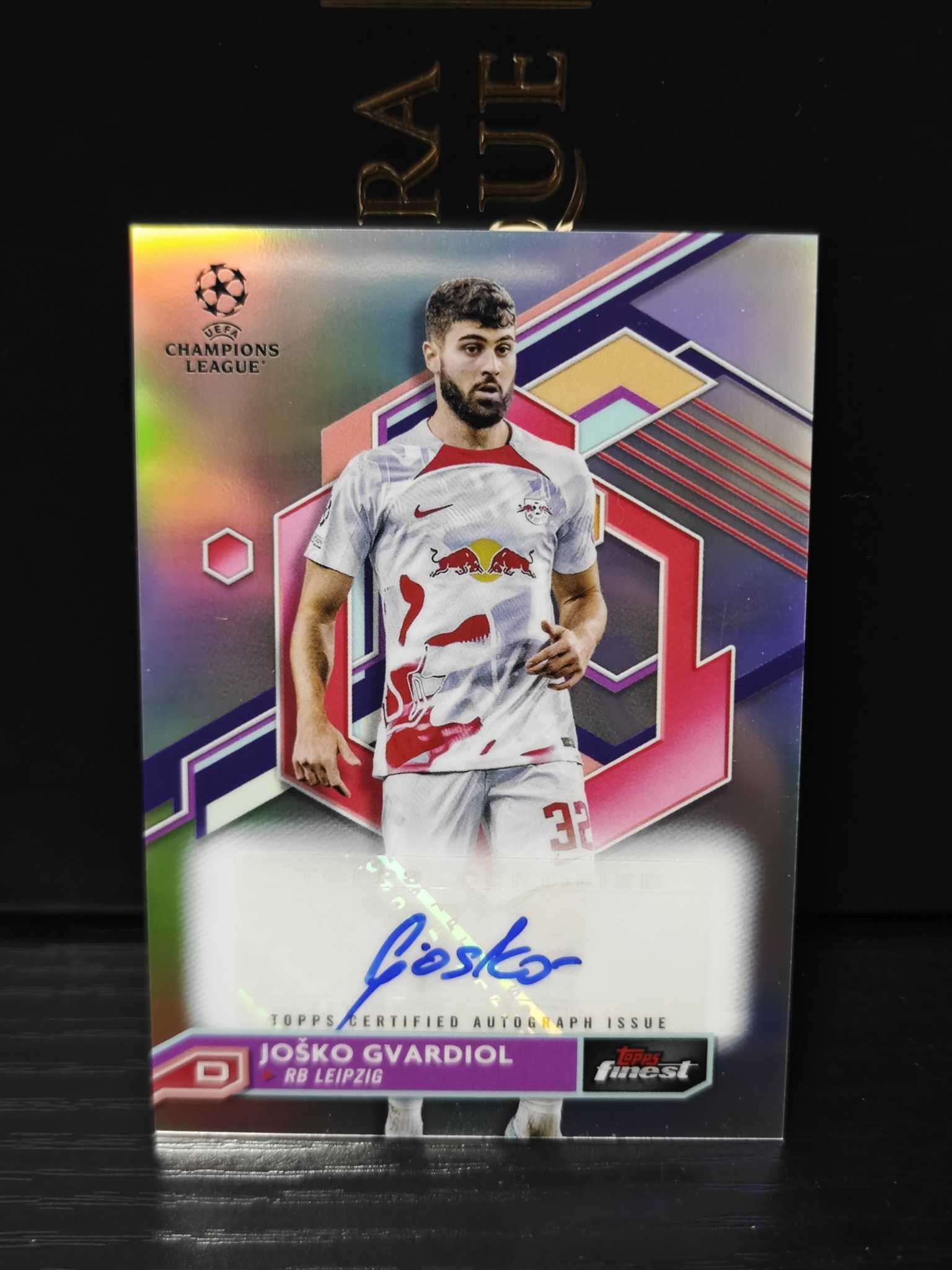 2023 Topps finest chrome 欧冠 JOSKO GVARDIOL 格瓦迪奥尔 莱比锡 曼城 折射 银折 签字 签名 wtl 卡淘