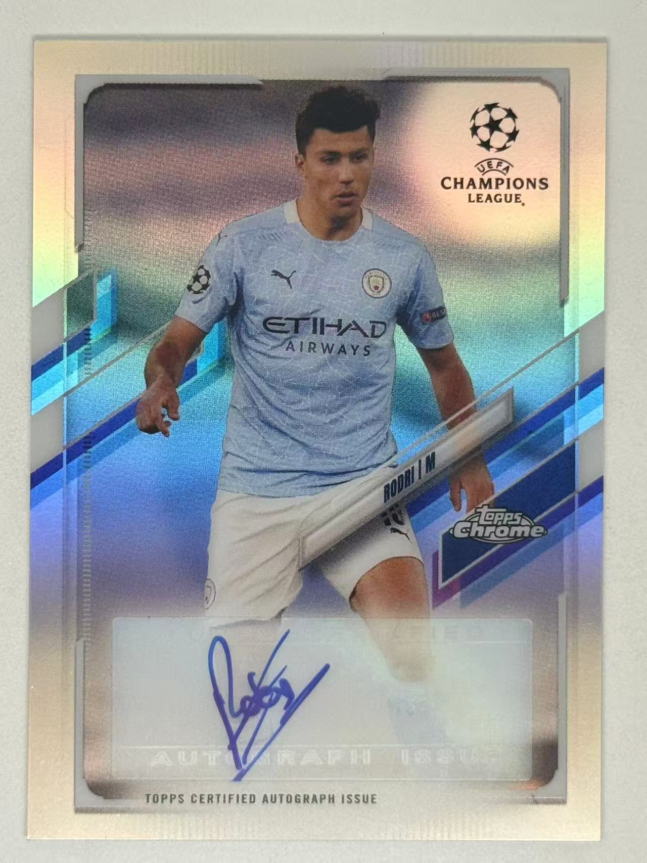 2021 Topps Chrome RODRI 【宁动拍卖】欧冠TC 曼城 西班牙 罗德里 银折 折射 签字 签名 卡品如图 收藏必备 c 豆 ...