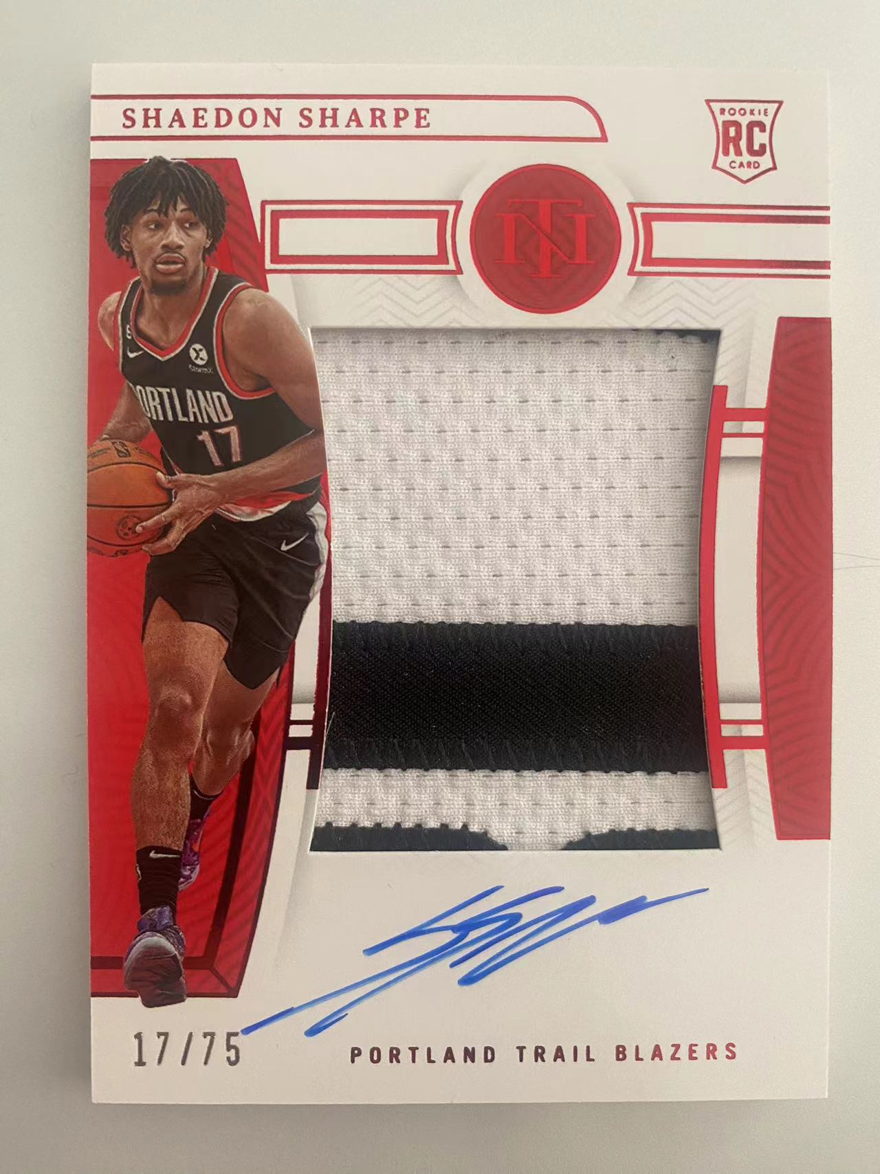 2022-23 Panini National Treasures Shaedon Sharpe RC LS7拍卖 国宝 开拓者 新秀 谢登 ...