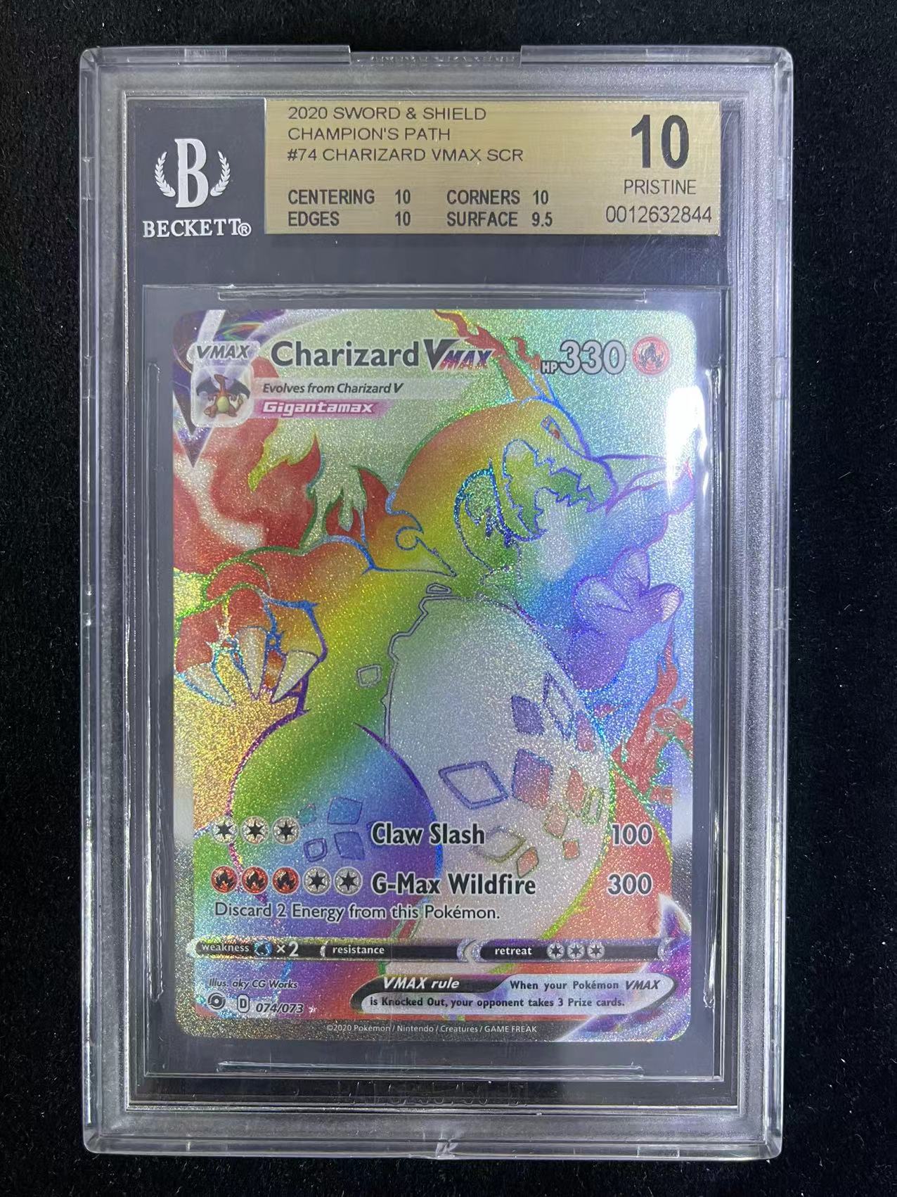 【Lucky幸运壹编壹代拍-NEO】Pokemon PTCG 宝可梦 美版 喷火龙 VMAX HR BGS金10 超人气精灵 日版同选图起飞 品相如图 收藏必备 未来可期 卡淘