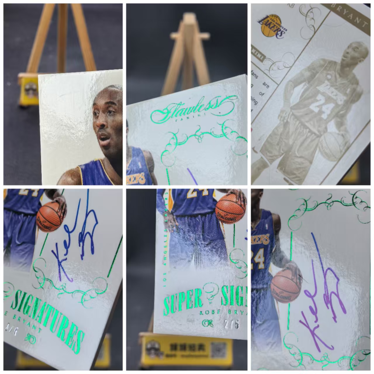 2013-14 Panini Flawless Kobe Bryant 【烦烦拍卖】次年手提 湖人 科比布莱恩特 绿宝石 2/5编 签字卡签 ...