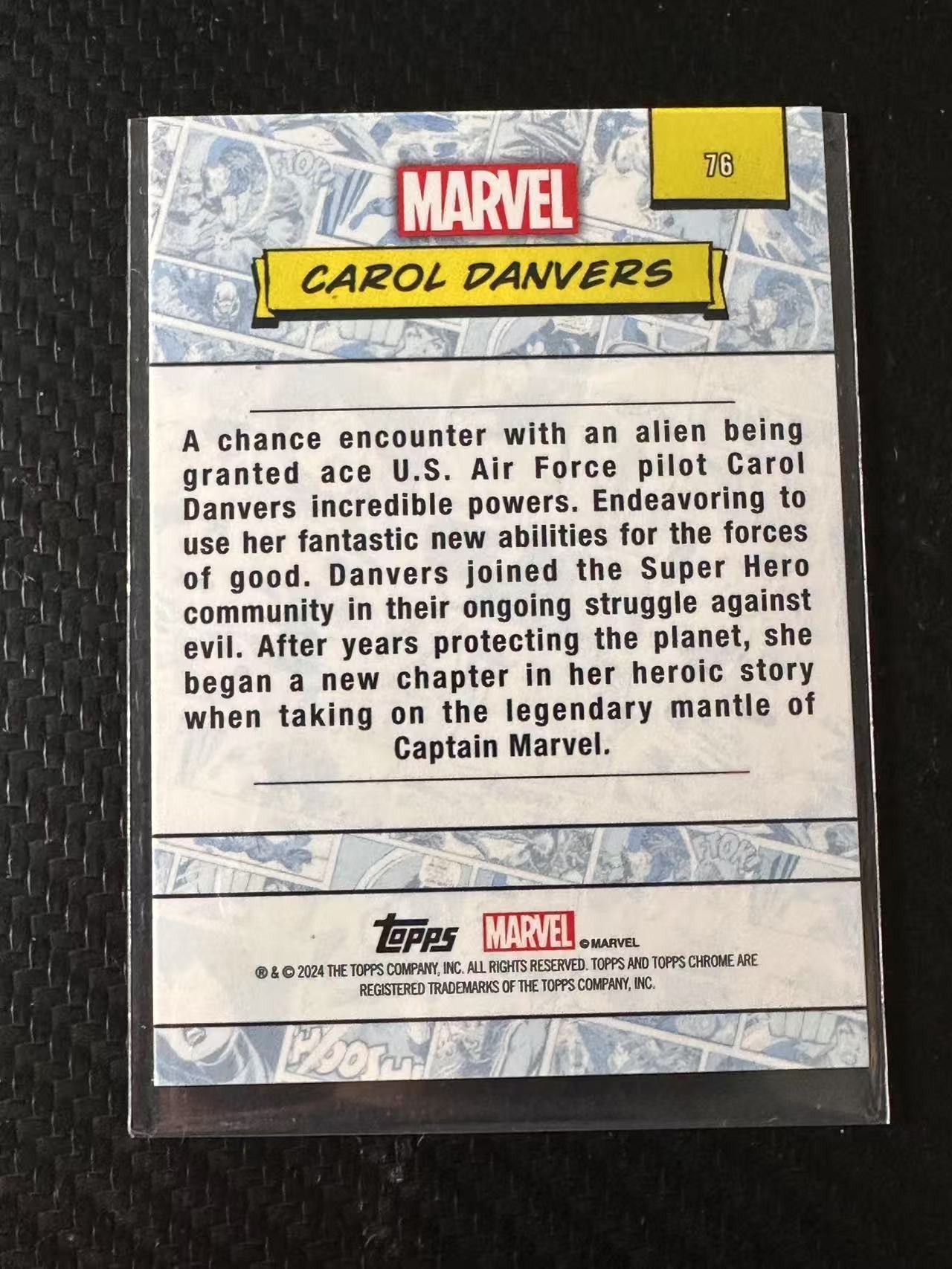2024 Topps Marvel (MCU) 漫威 Chrome 元年 【十点代拍】 301/399编 银折射 惊奇队长 Carol ...